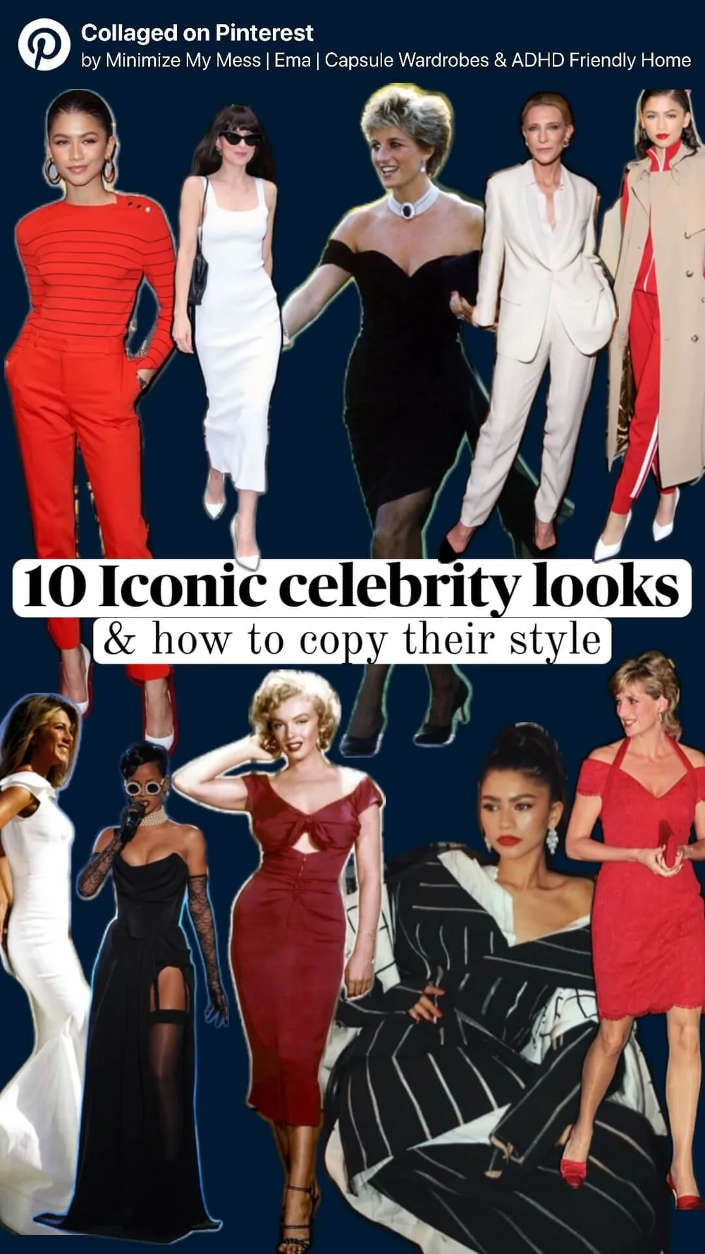 10 iconic Celebrity looks + How to Copy Their style — Minimize My Mess
