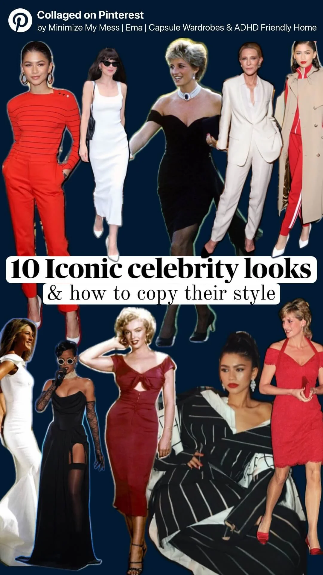 10 iconic Celebrity looks + How to Copy Their style — Minimize My Mess