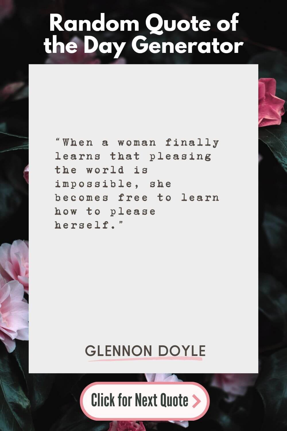 FREE Random Quote of the Day Generator — Minimize My Mess