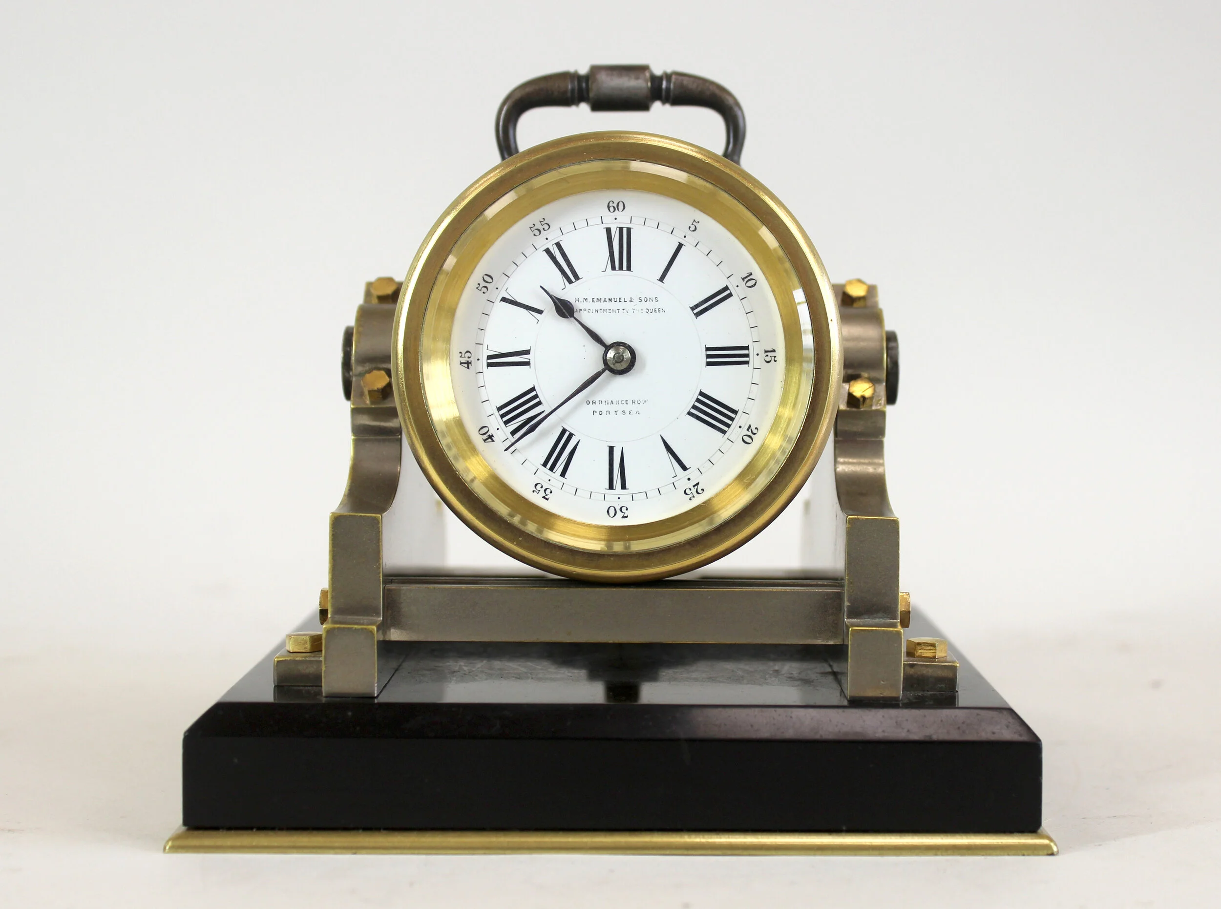 Desk Clock By Guilmet in the shape of a Mortar Gun — Chalfont Clocks ...