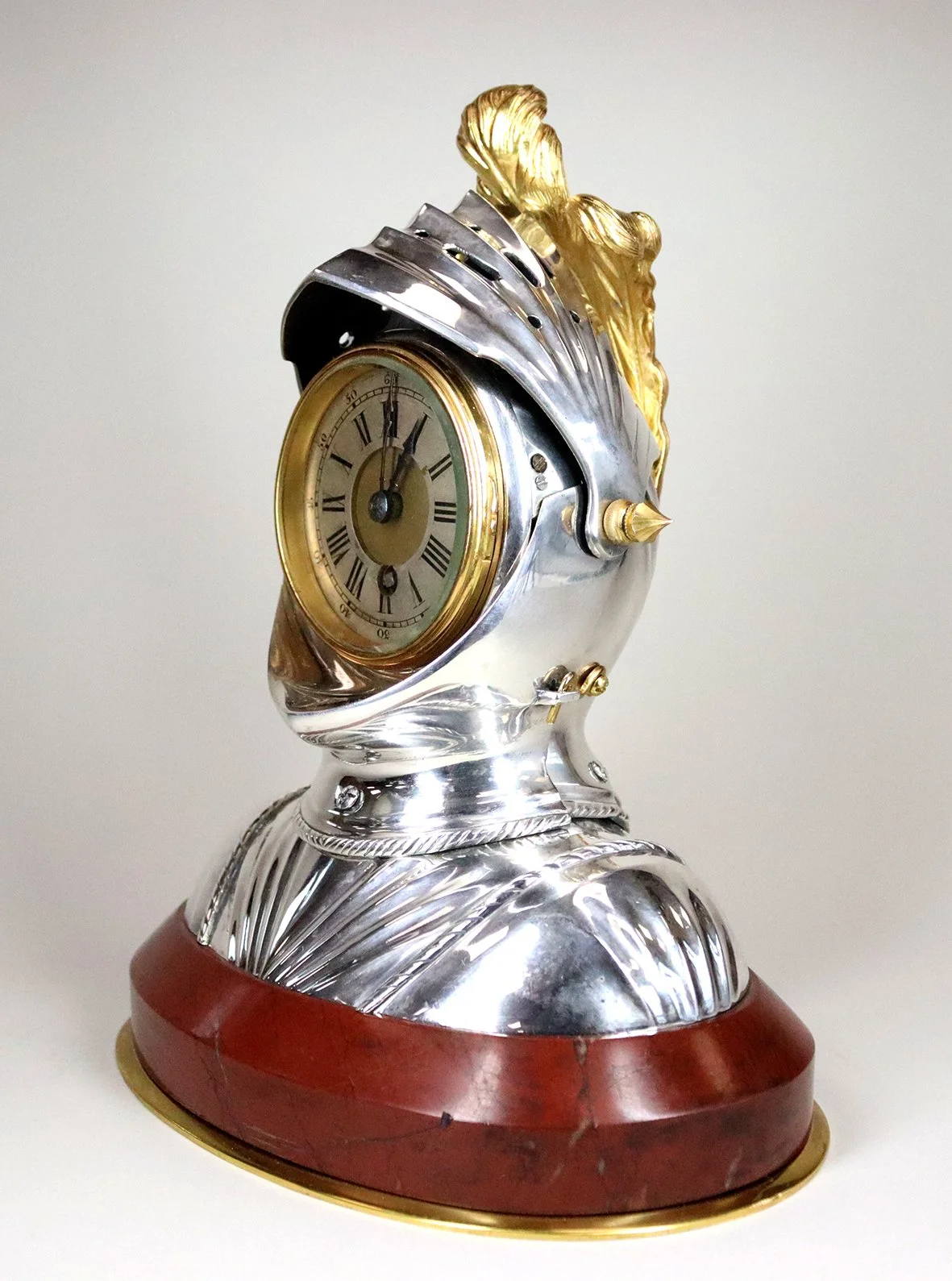 Guilmet Novelty Desk Timepiece in the shape of a Knight's Helmet ...