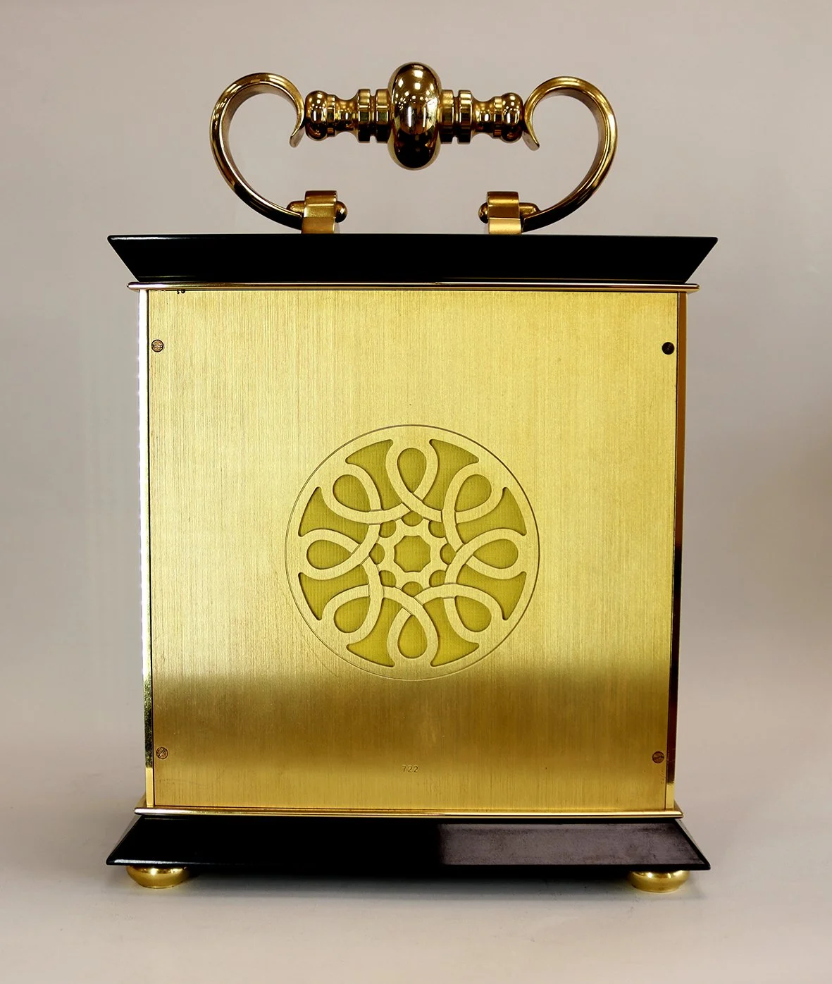 Mid Century Parcel Gilt and Marble Striking Bracket Clock By Luxor ...