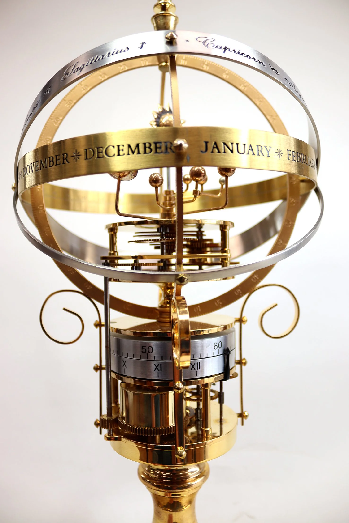 Limited Edition Mid-Century Orrery Clock by Devon Clocks — Chalfont ...