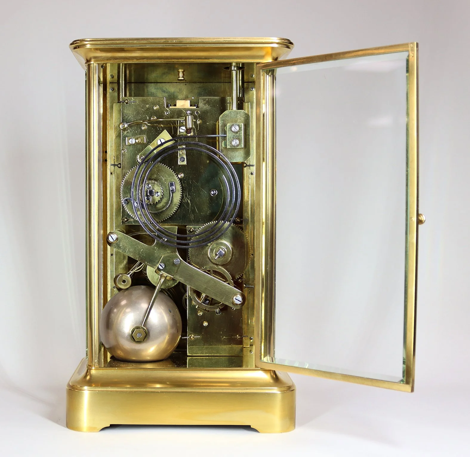 French Quarter Chiming Four Glass Mantel Clock — Chalfont Clocks ...