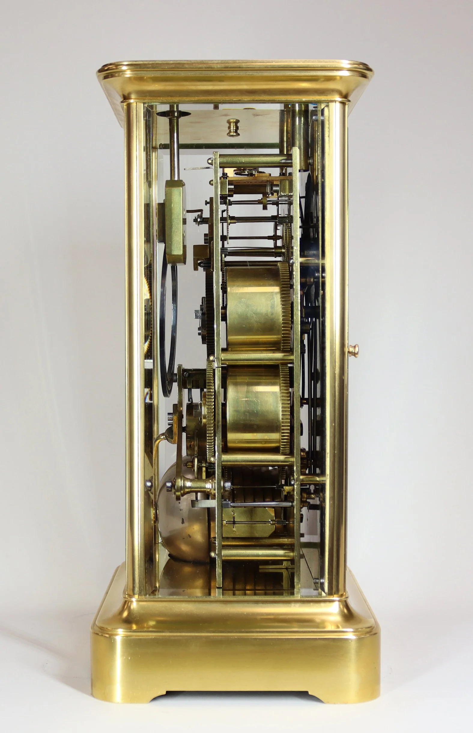 French Quarter Chiming Four Glass Mantel Clock — Chalfont Clocks ...