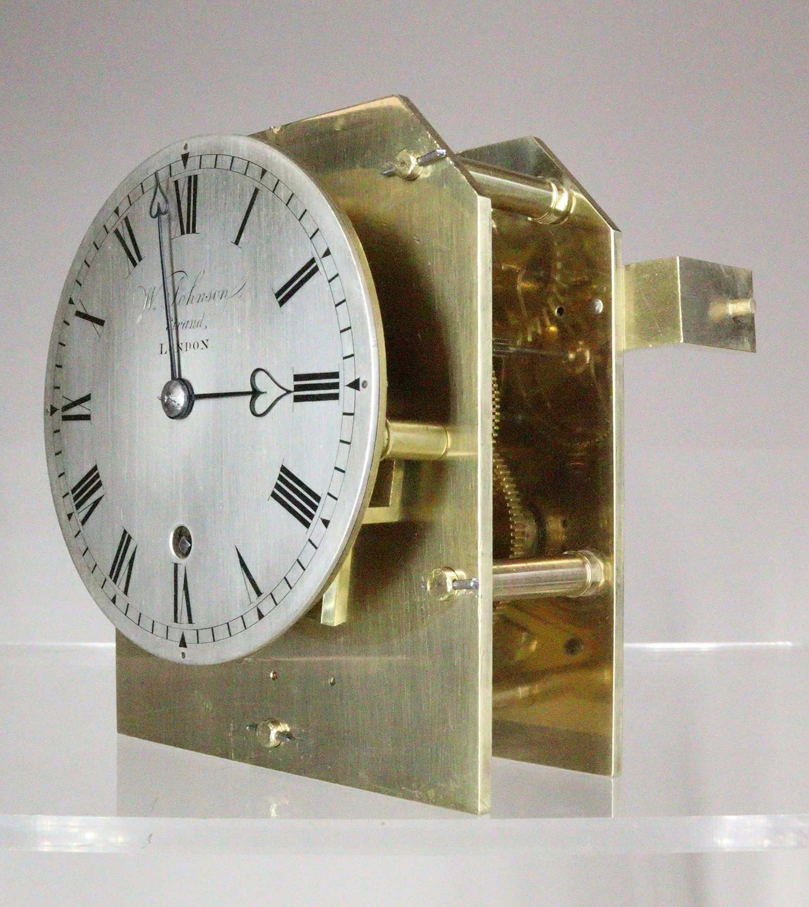 Miniature Single Fusee Bracket Clock By William Johnson, Strand, London ...