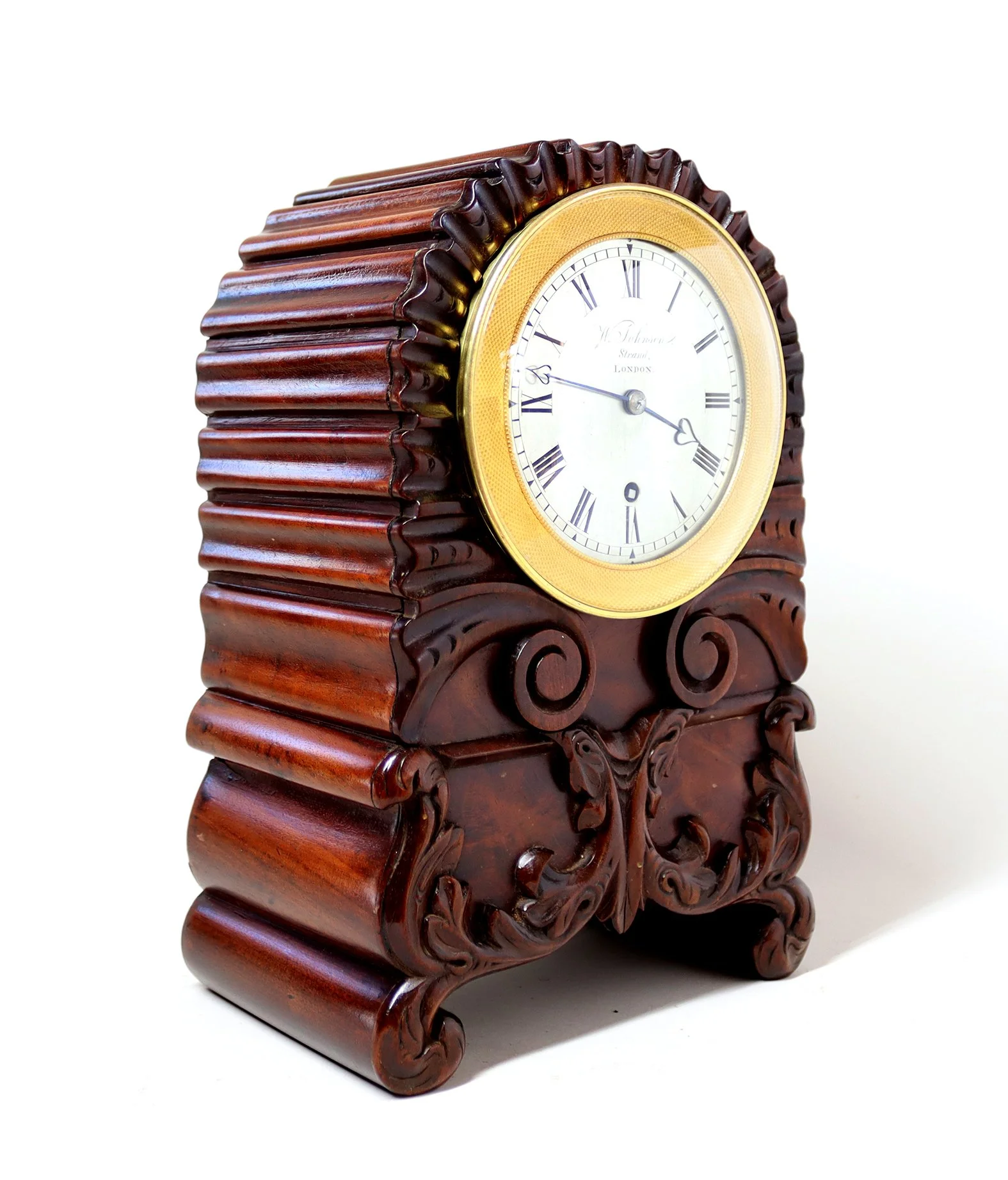 Miniature Single Fusee Bracket Clock By William Johnson, Strand, London ...