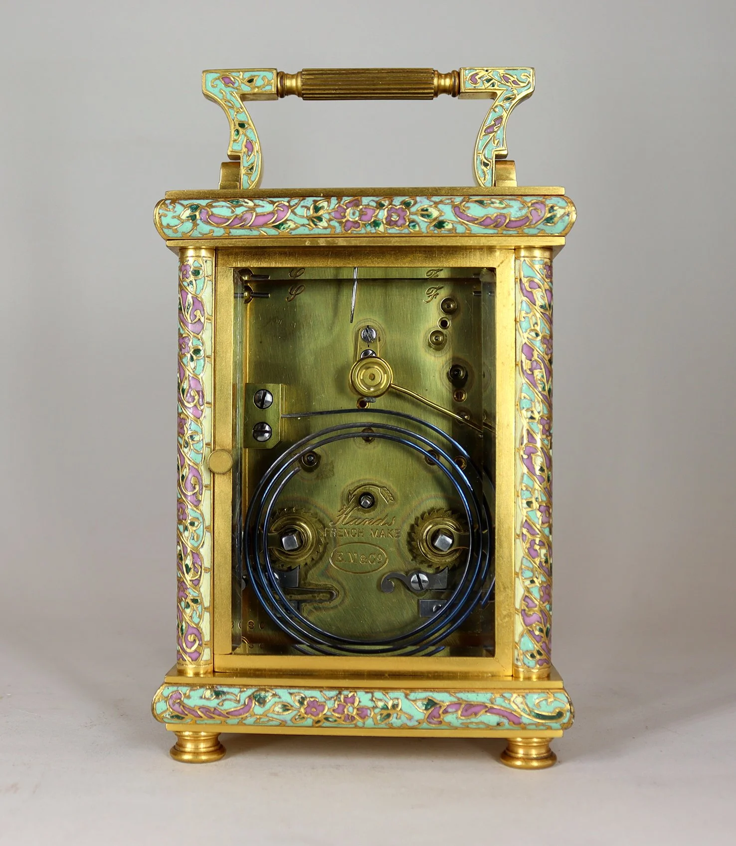 A Champlevé Repeating Carriage Clock be E.Maurice & Cie Paris ...