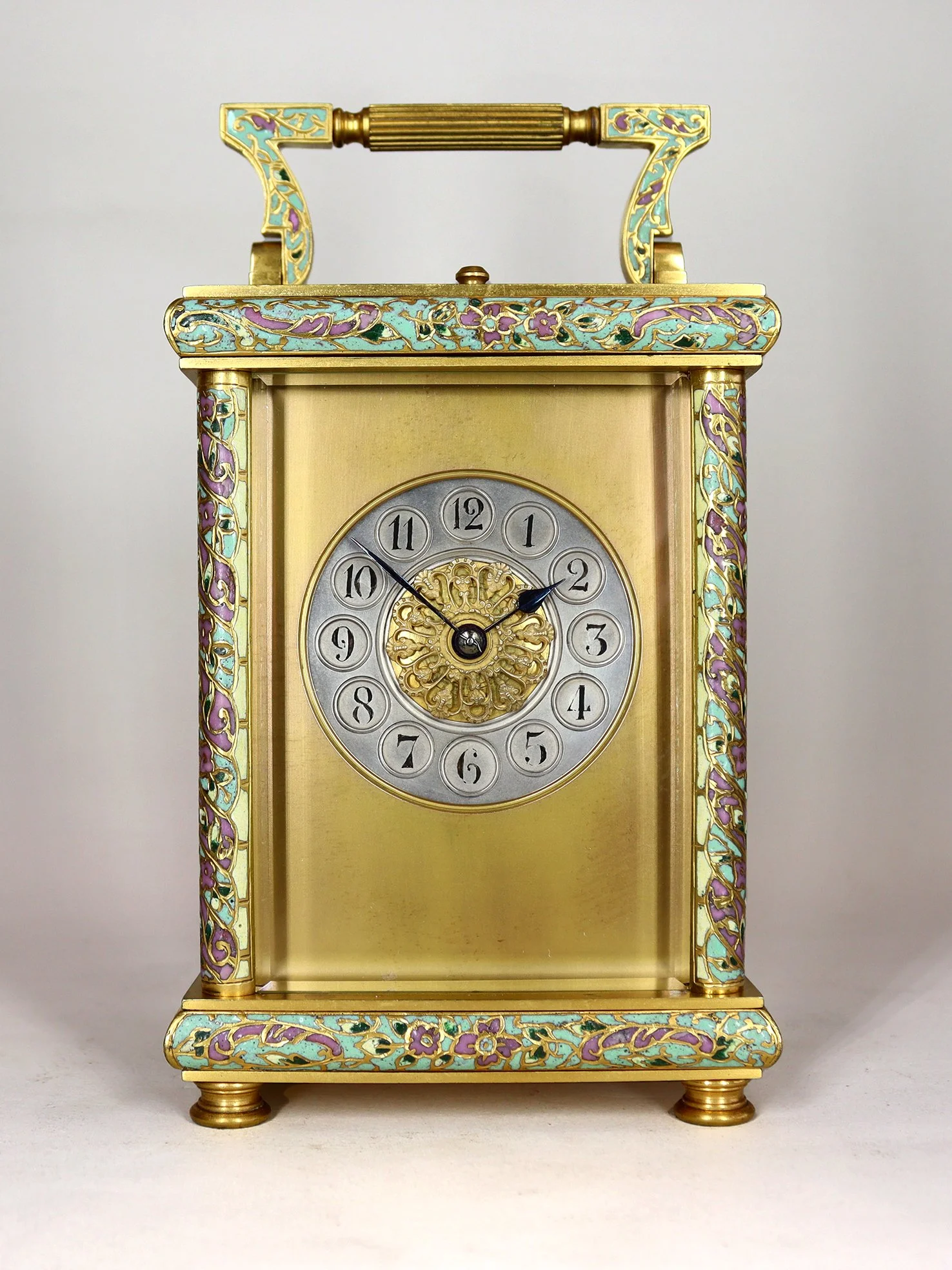 A Champlevé Repeating Carriage Clock be E.Maurice & Cie Paris ...
