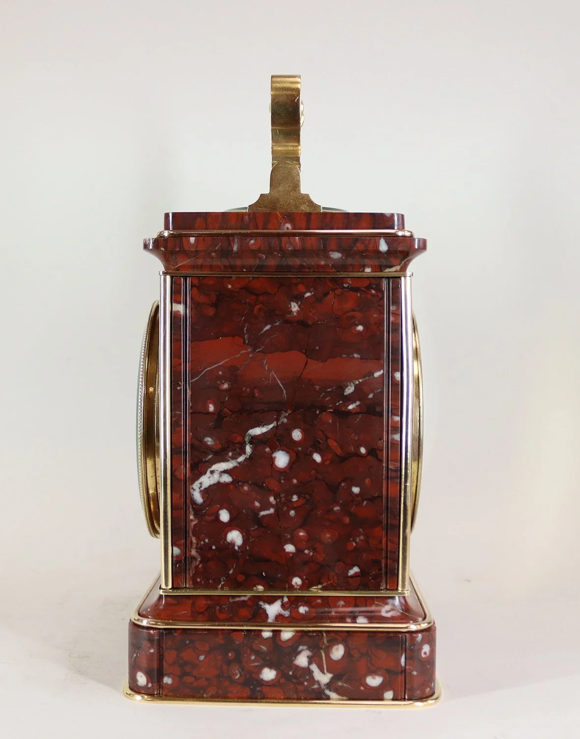 Giant Rouge Marble Carriage Clock — Chalfont Clocks Repairs and ...