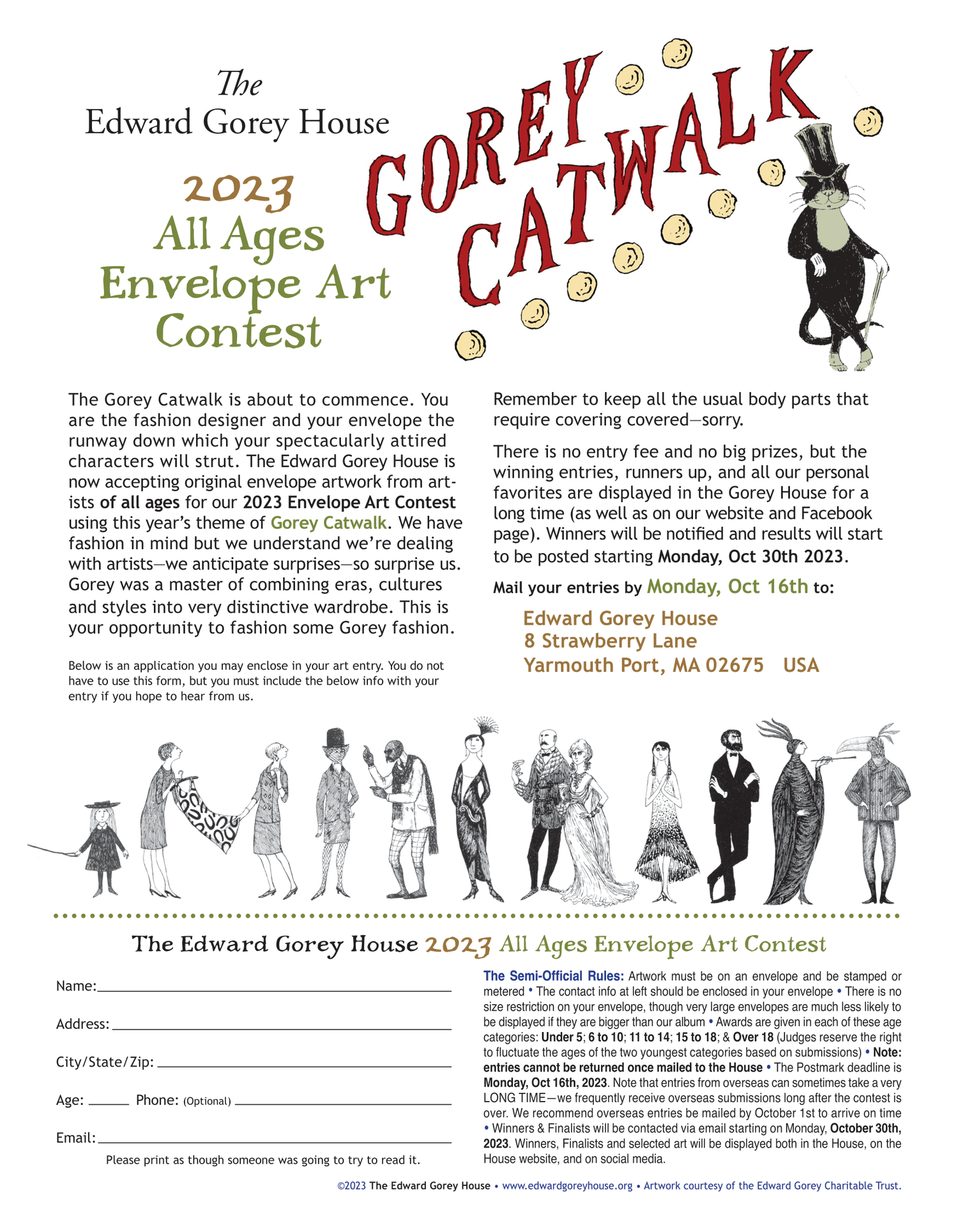 The 2023 All Ages Envelope Art Contest — The Edward Gorey House