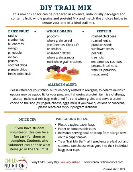 DIY Trail Mix — Child Nutrition Council of MB