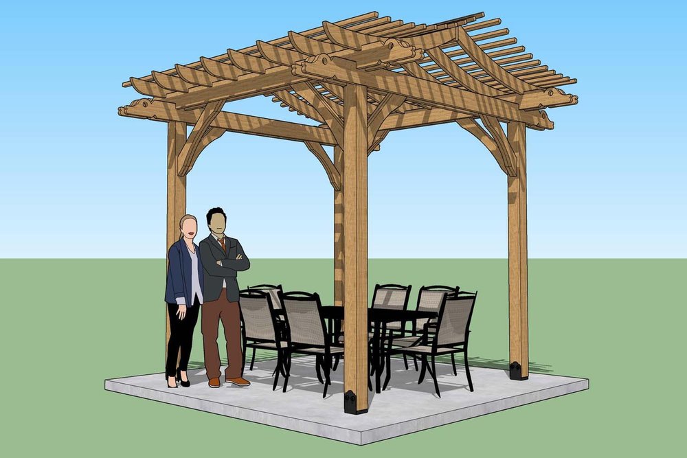 "The Rising Sun" DIY Pergola Plans | Apex Pergola Design
