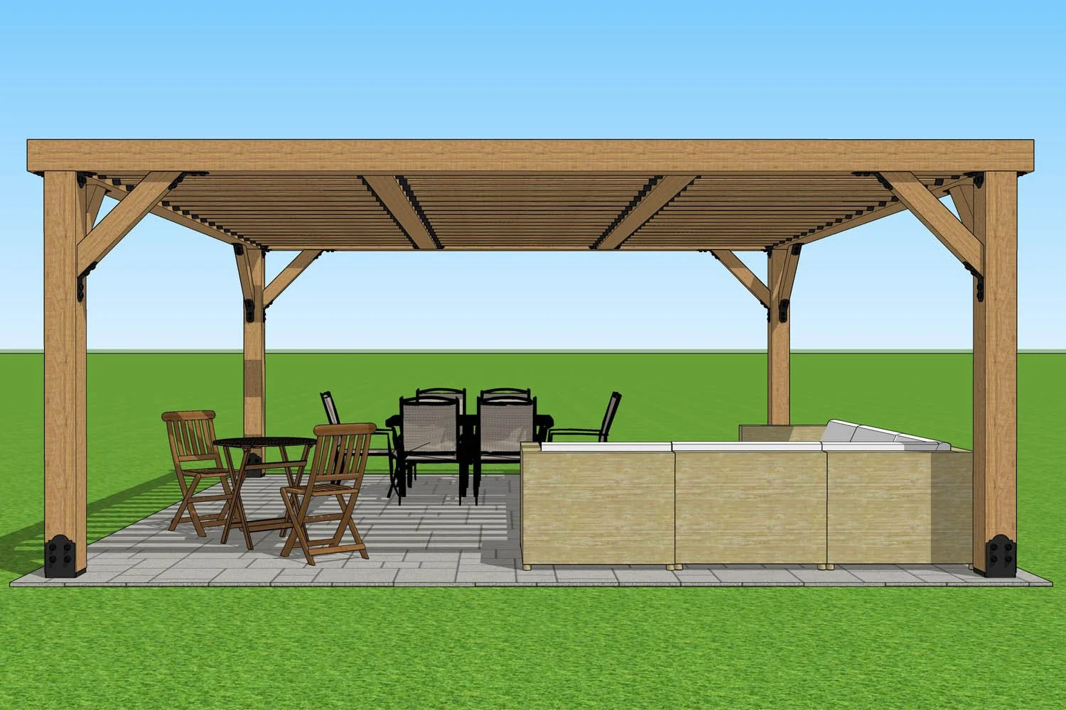 "The Louver" DIY Premade Pergola Plans | Apex Pergola Design