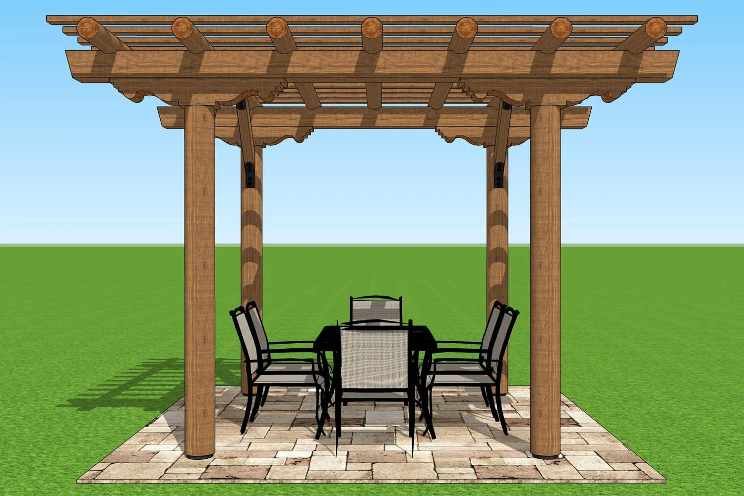 "La Viga" Southwest Style Premade Pergola Plans | Apex Pergola Design