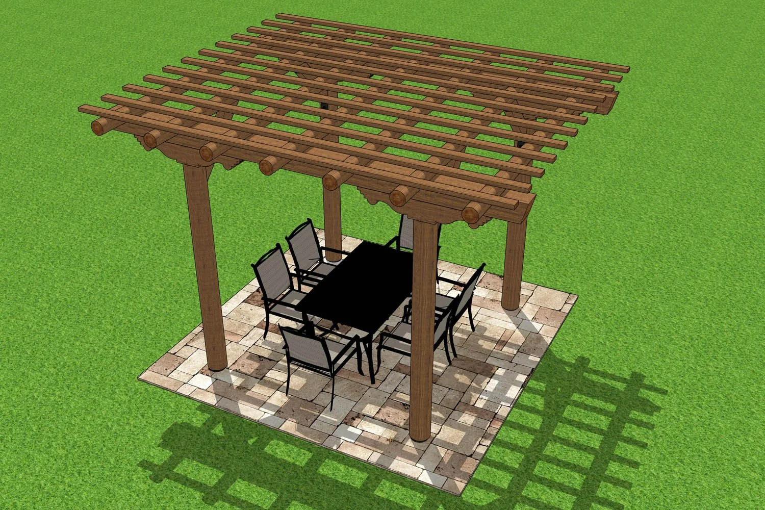 "La Viga" Southwest Style Premade Pergola Plans | Apex Pergola Design