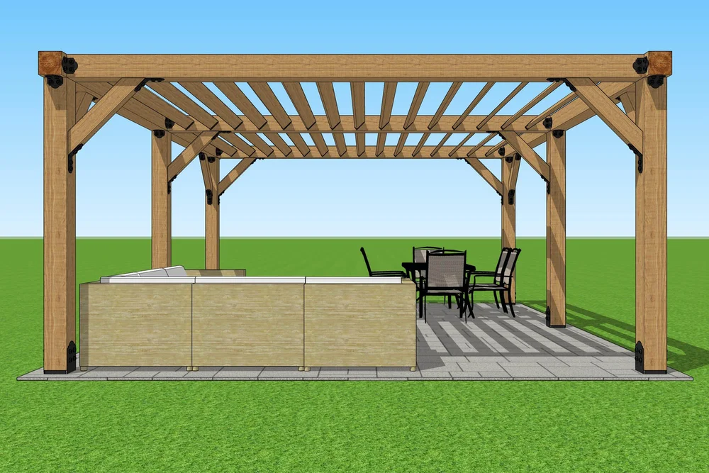 "The Louver" DIY Premade Pergola Plans | Apex Pergola Design