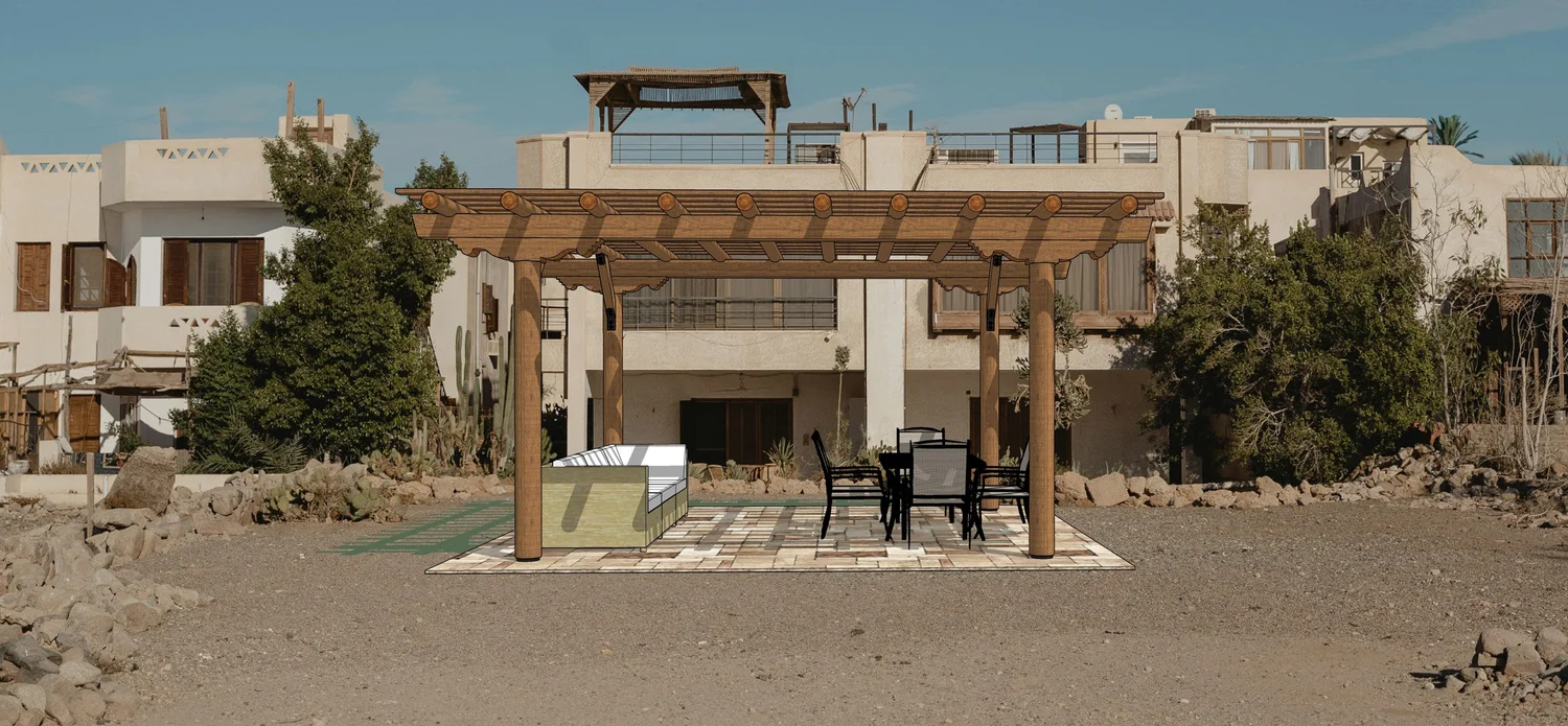 "La Viga" Southwest Style Premade Pergola Plans | Apex Pergola Design