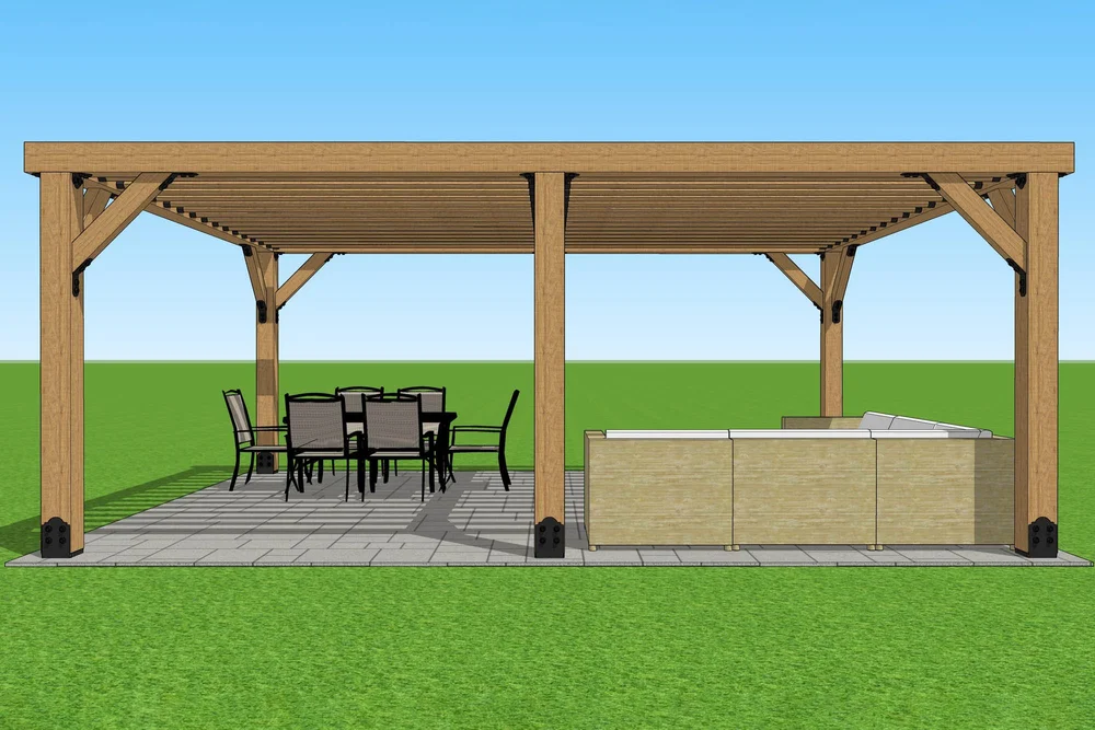 "The Louver" DIY Premade Pergola Plans | Apex Pergola Design