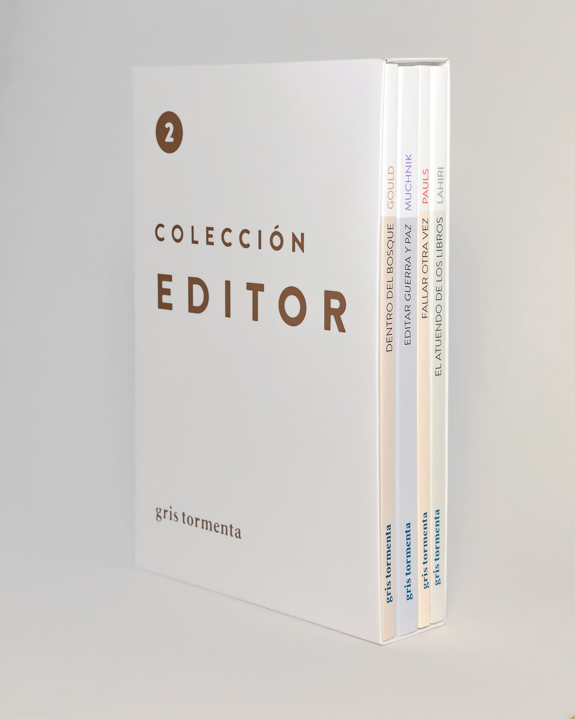Estuche con cuatro libros de la colección Editor — Gris Tormenta