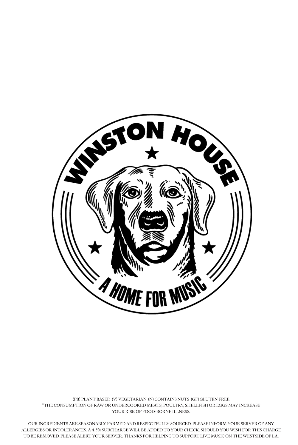 Menu — Winston House