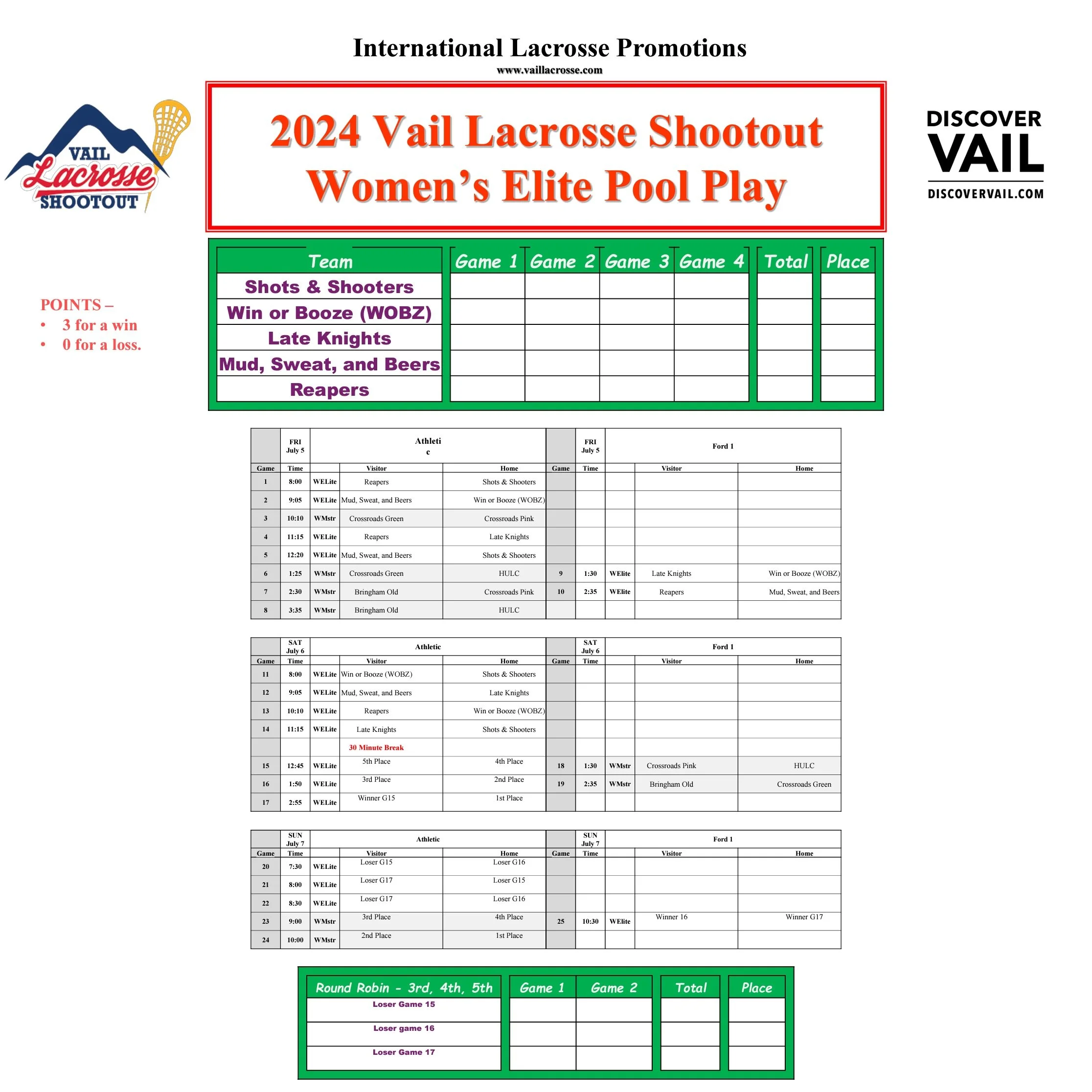 Women's Elite and Masters — Vail Lacrosse Shootout