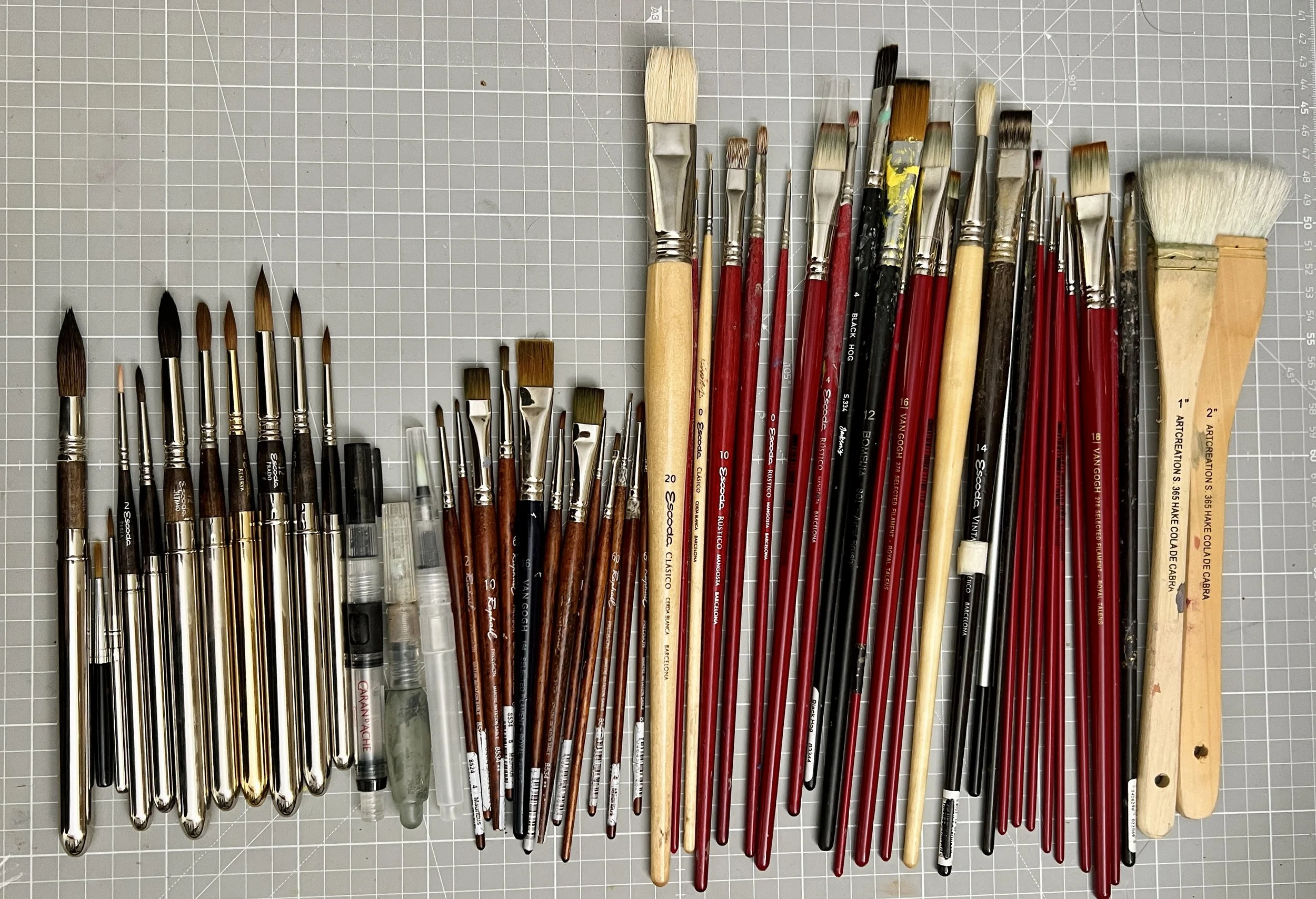 All you need to know about art painting brushes! Shapes, sizes ...