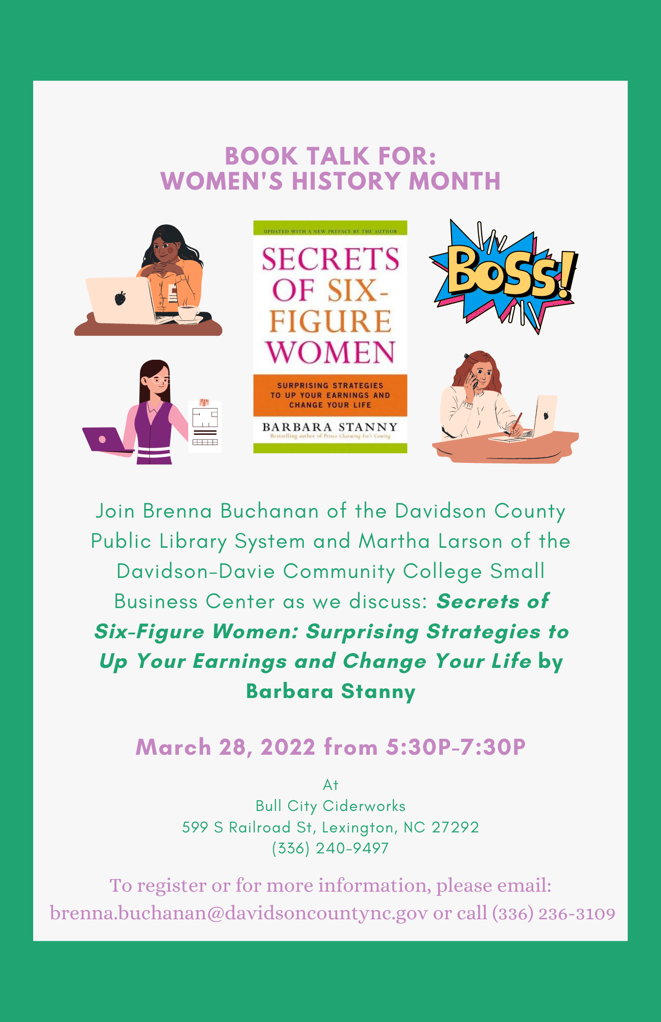 A book talk for Women's History Month — DavidsonLocal.com