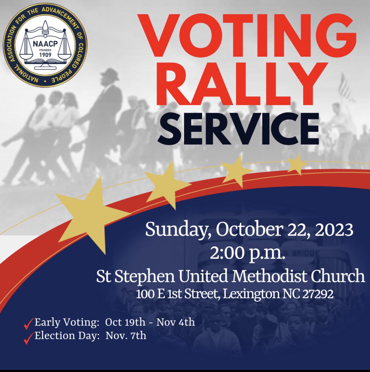 NAACP to host voting rally service, Sunday — DavidsonLocal.com