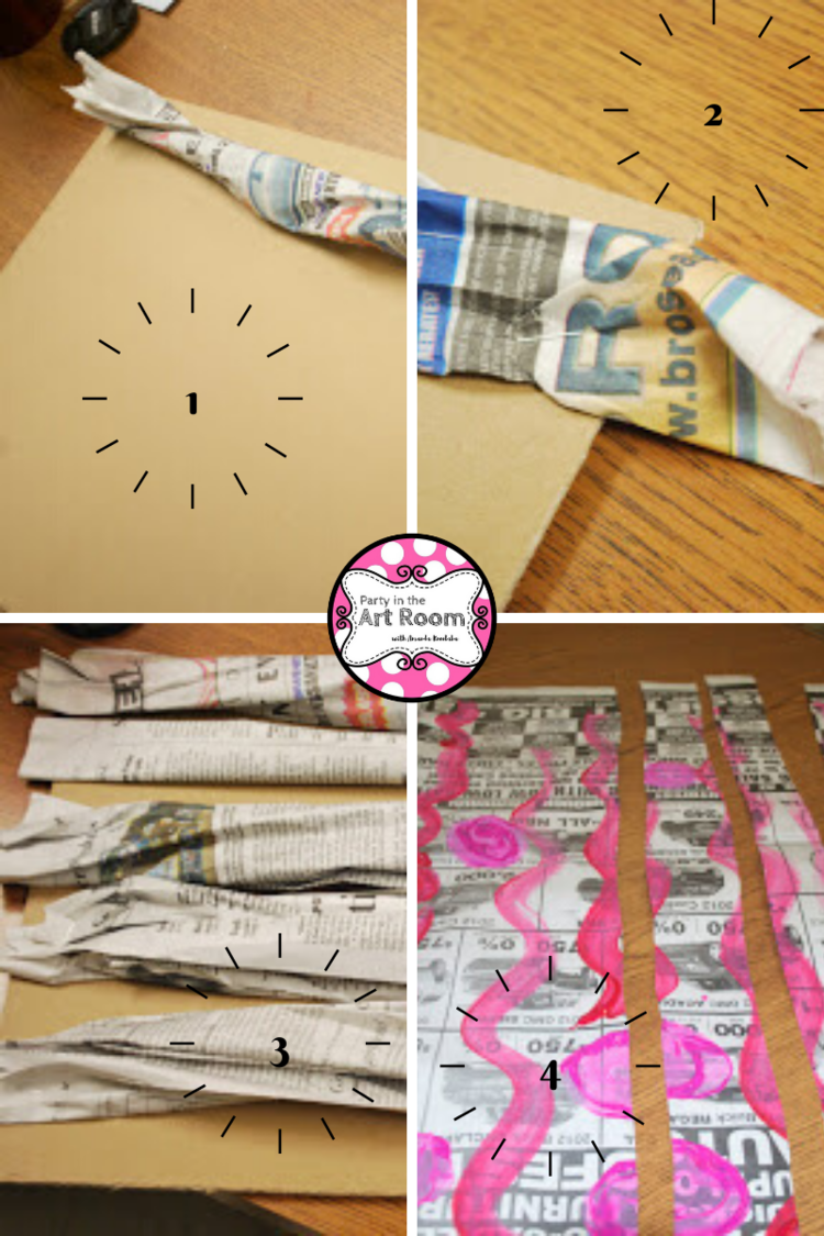 Newspaper Weavings — Party in the Art Room