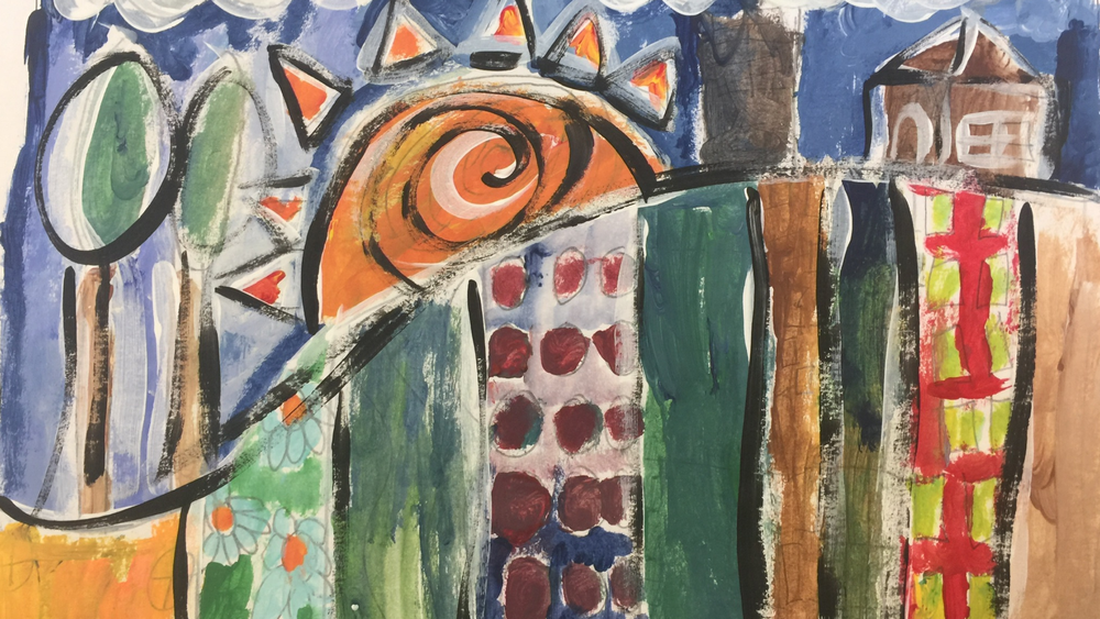 Contemporary Folk Art Painting for Kids — Party in the Art Room