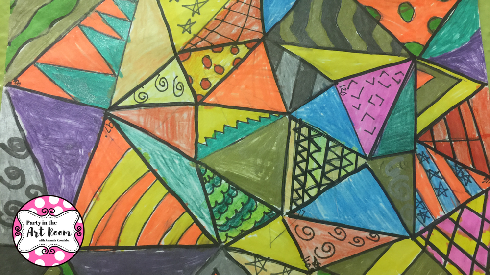 Math Art: Fantastic Angles Art Lesson Every Kid Will Love — Party in ...