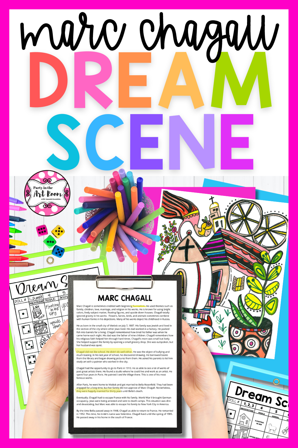 Spring Art Idea Inspired By Marc Chagall — Party in the Art Room