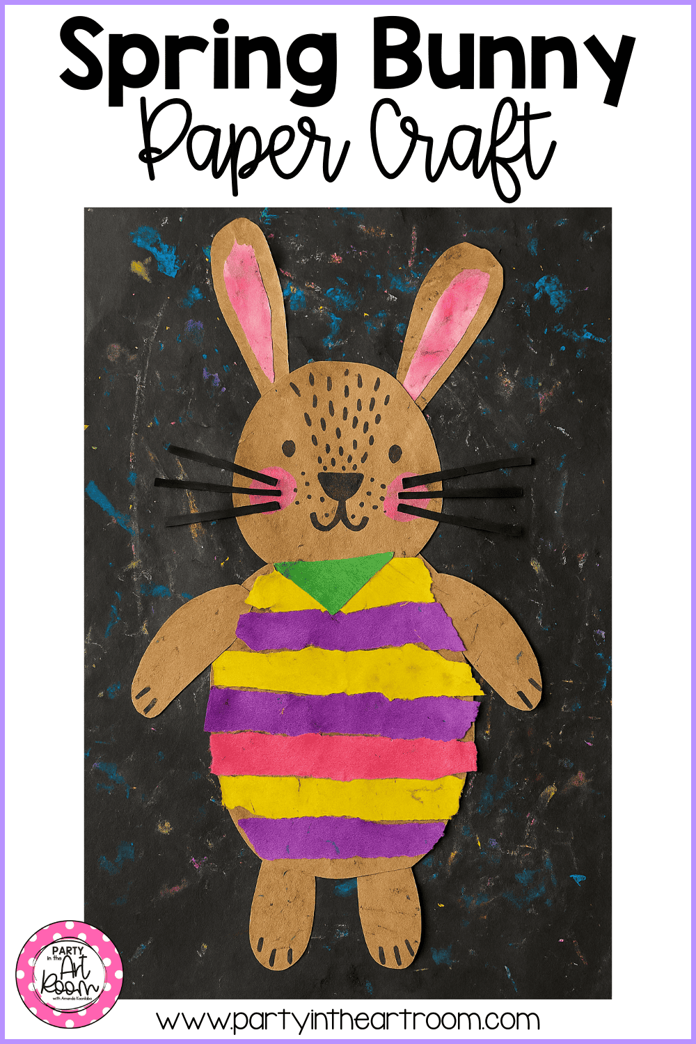 Easy Bunny Collage Art Project for Kids: Fun Spring Craft with Patterns ...