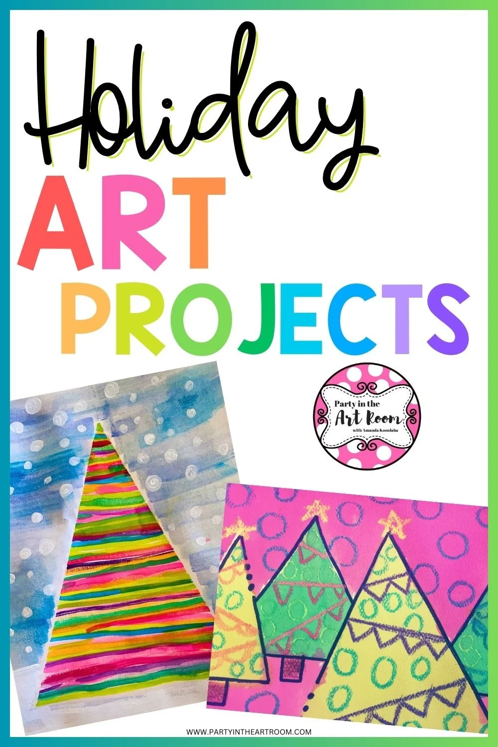 4 Best Holiday Elementary Art Projects from Party in the Art Room ...