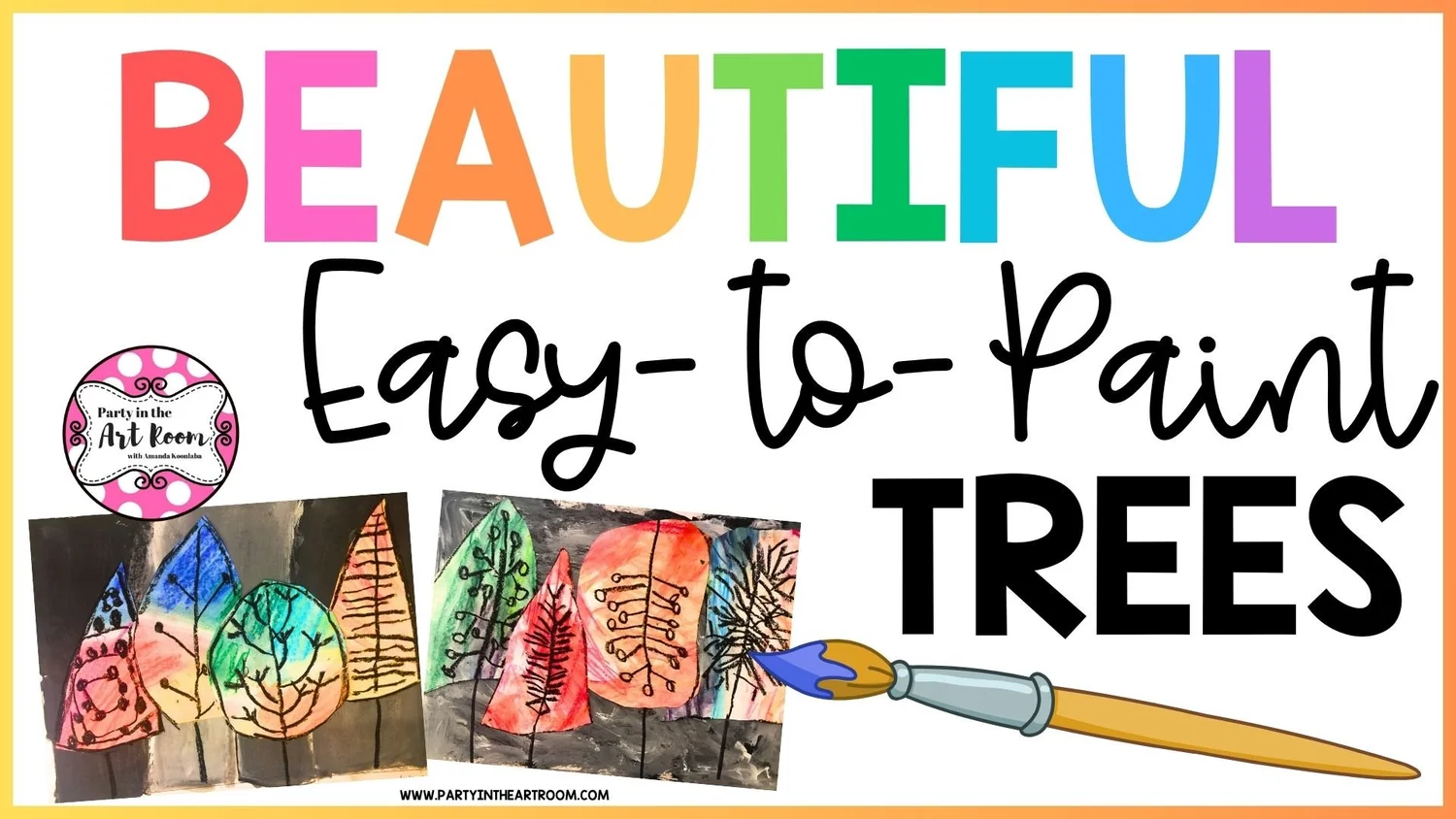 This Is The Most Beautiful Fall Trees Painting Project For Elementary ...