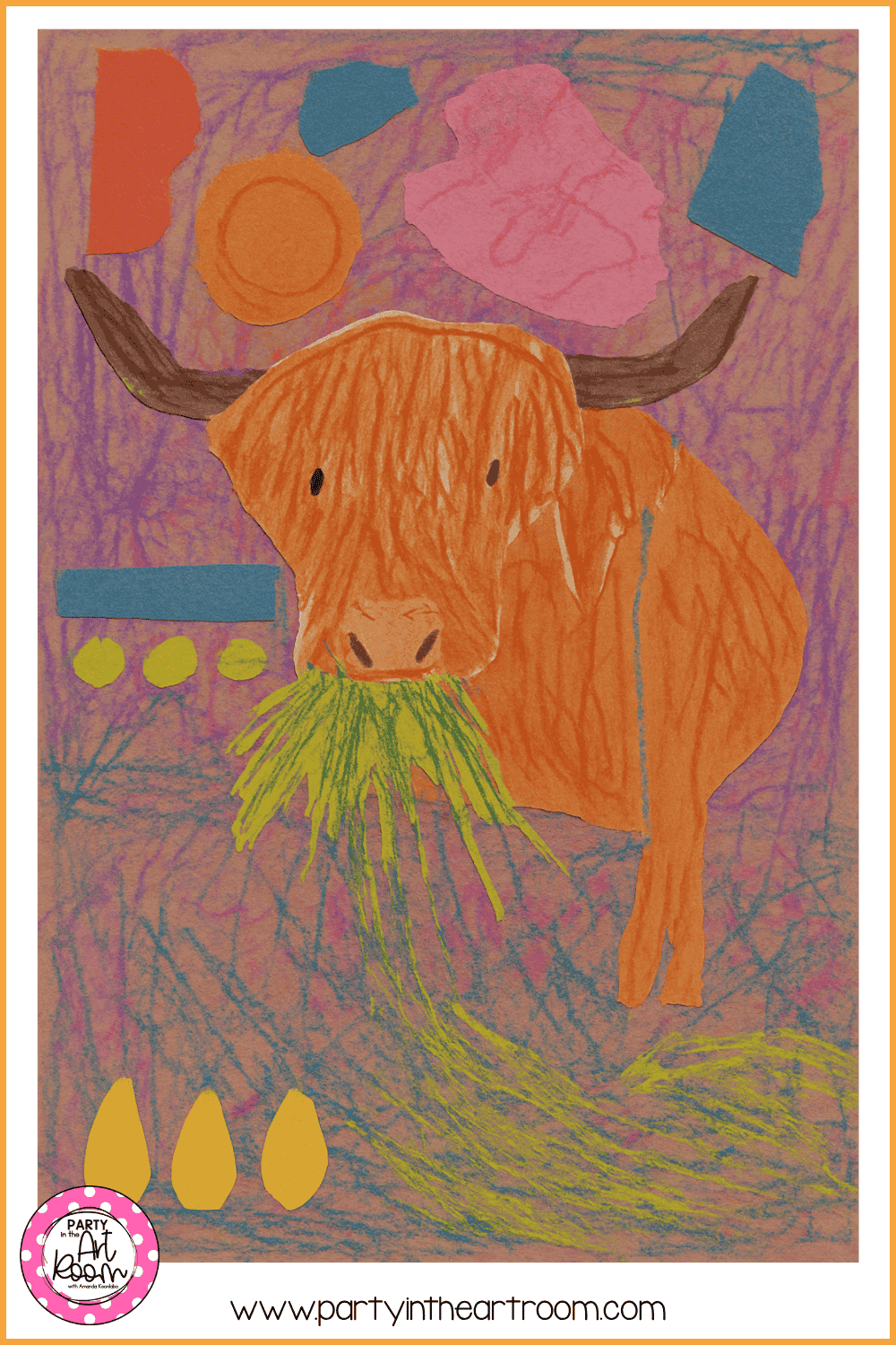 Highland Cow Art Lesson: A Mixed Media Project Inspired by Scotland ...