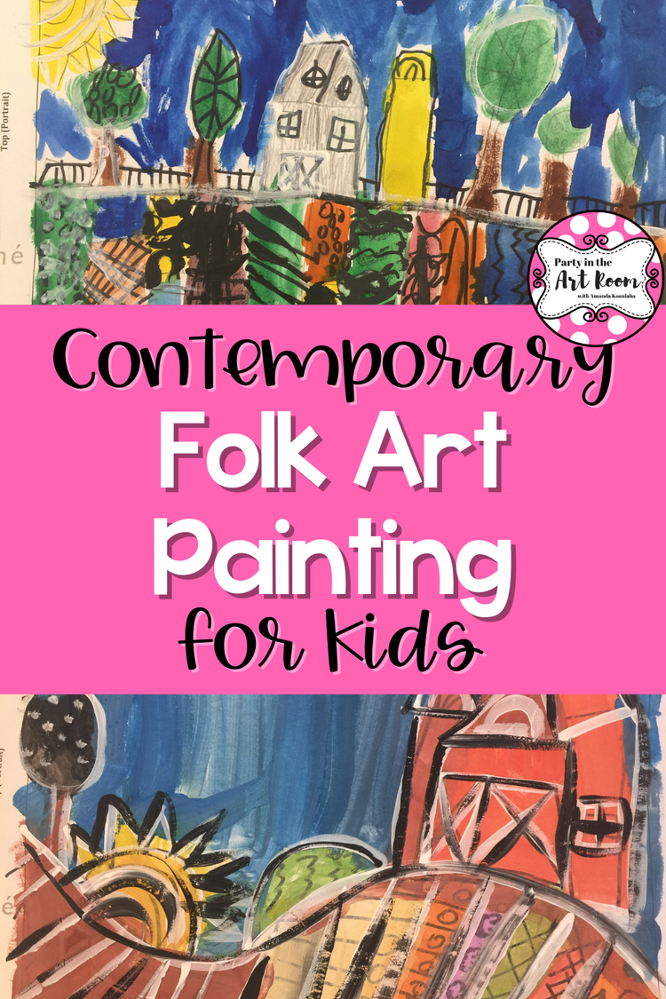 Contemporary Folk Art Painting for Kids — Party in the Art Room