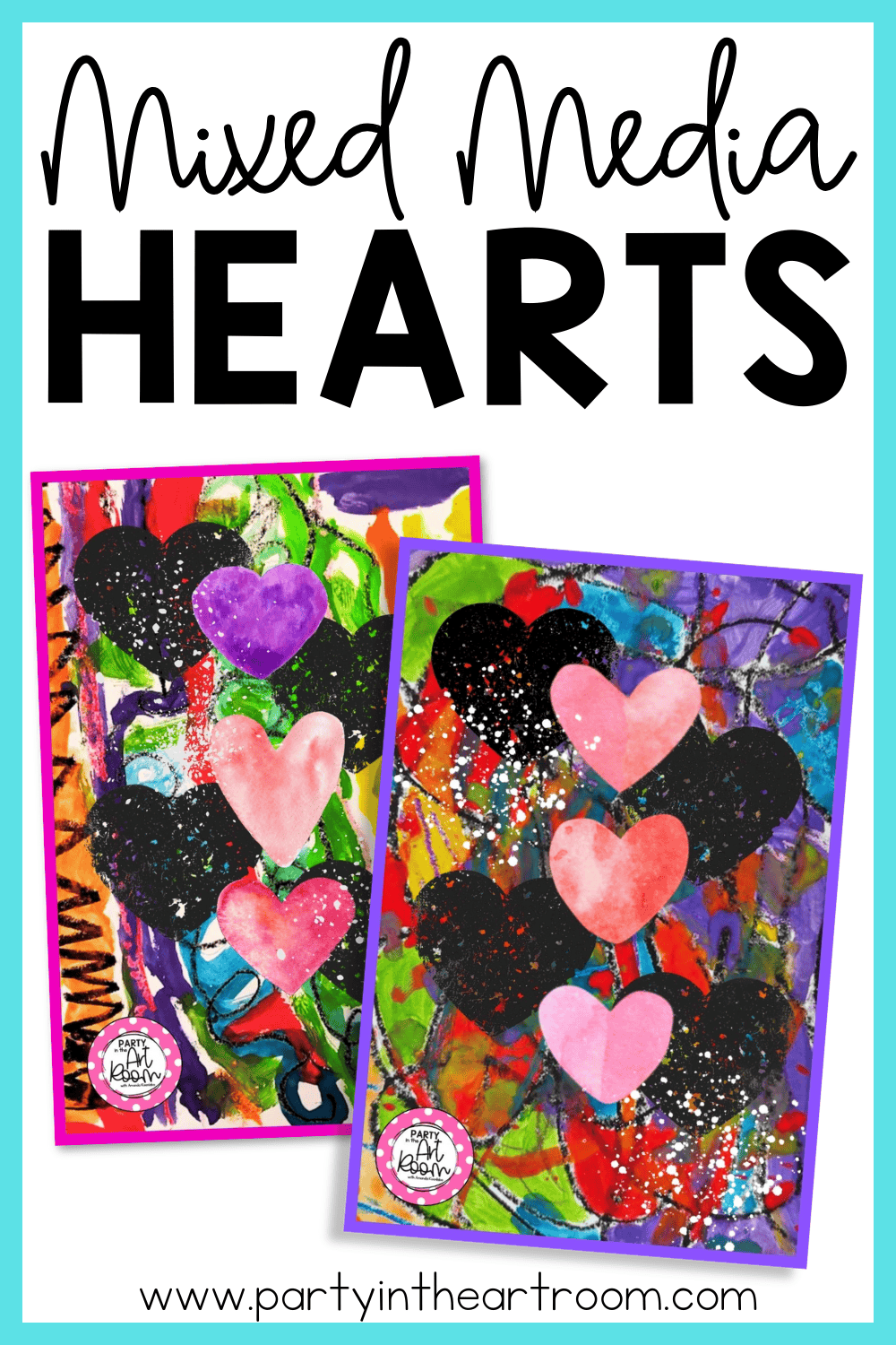 How to Make Sparkle Heart Art for Valentine's Day — Party in the Art Room