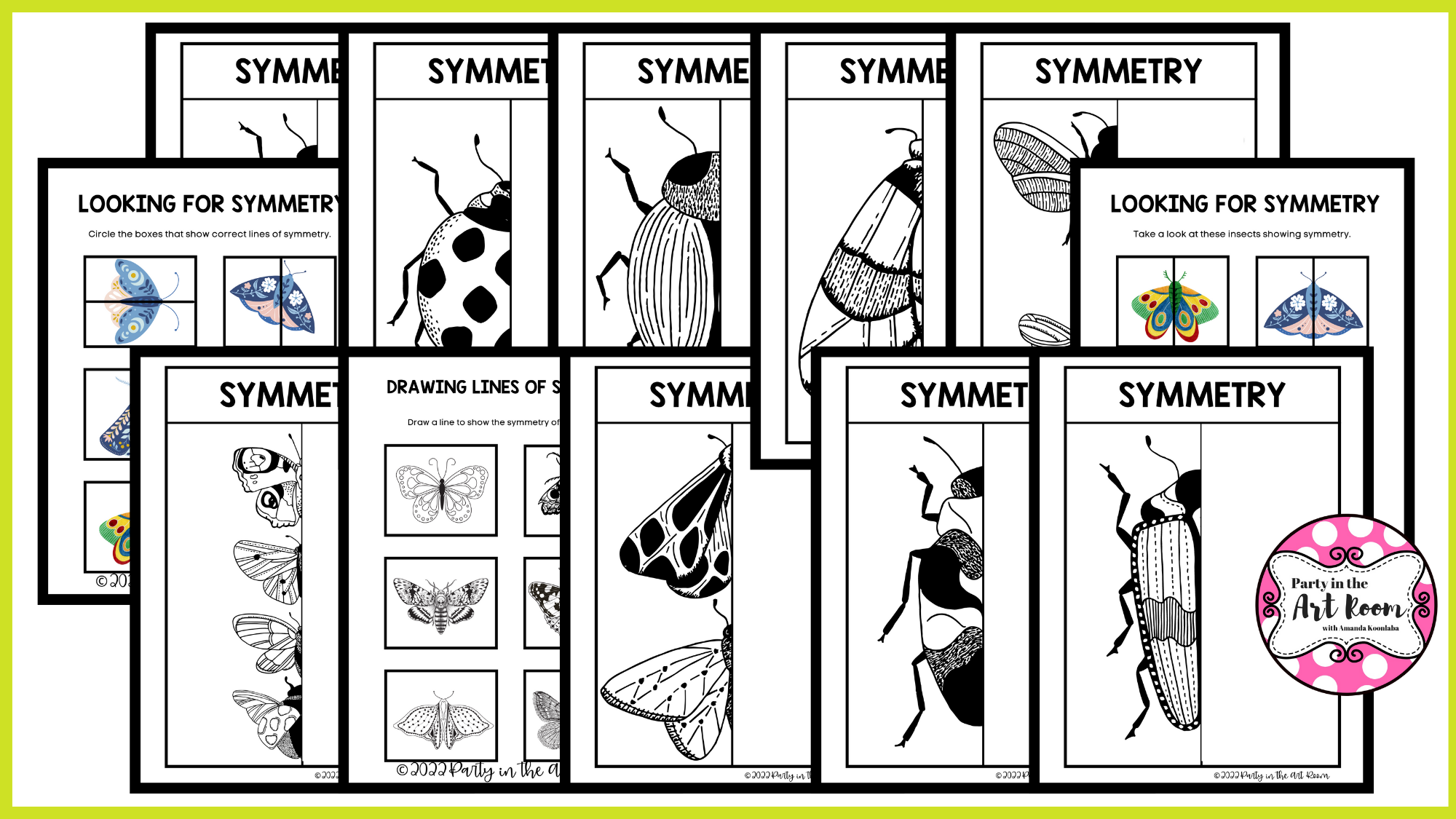 Free 12-Page Symmetry Art Worksheets — Party in the Art Room