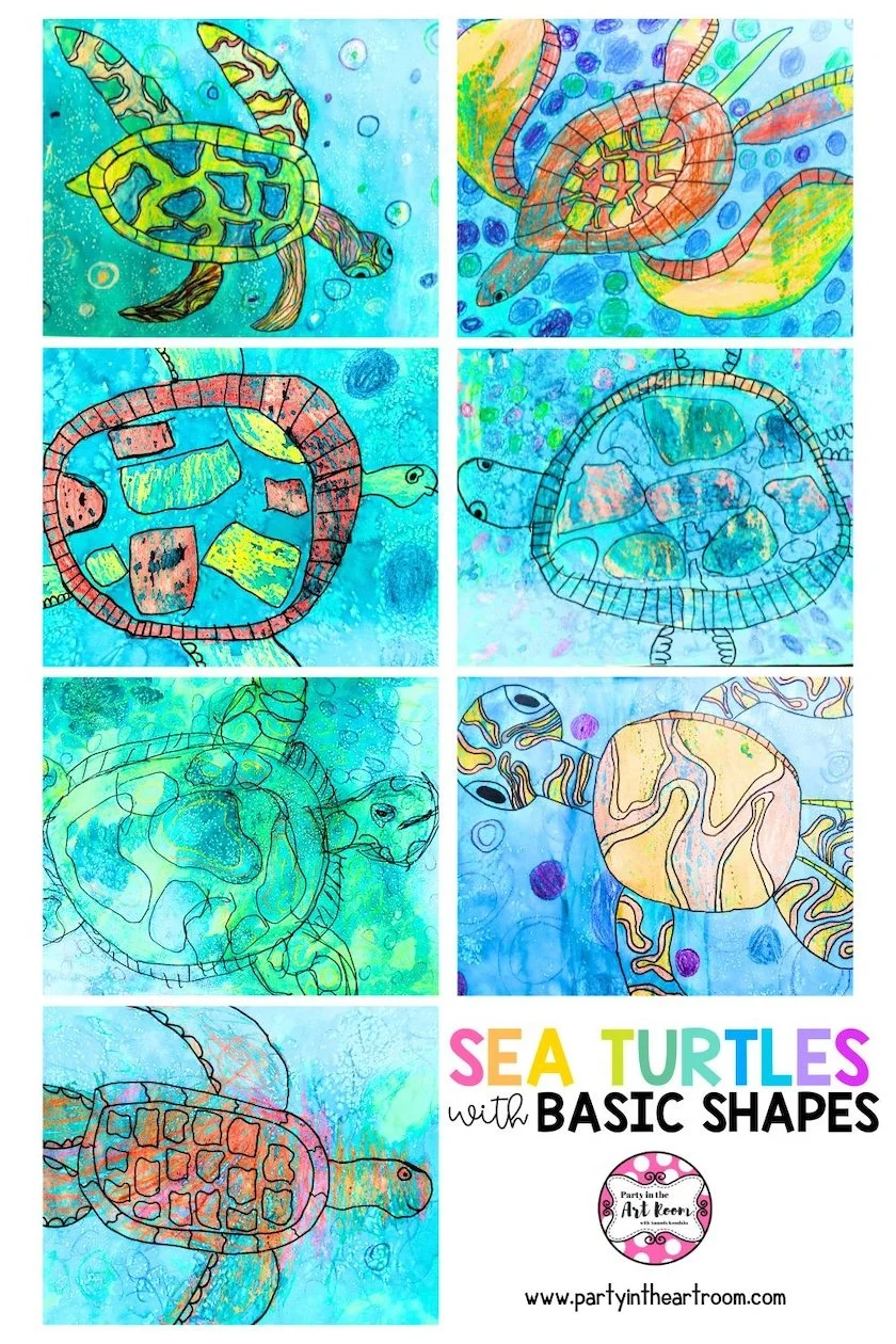 How to Create a Simple Sea Turtle Drawing | Easy Sea Turtle Drawing and ...