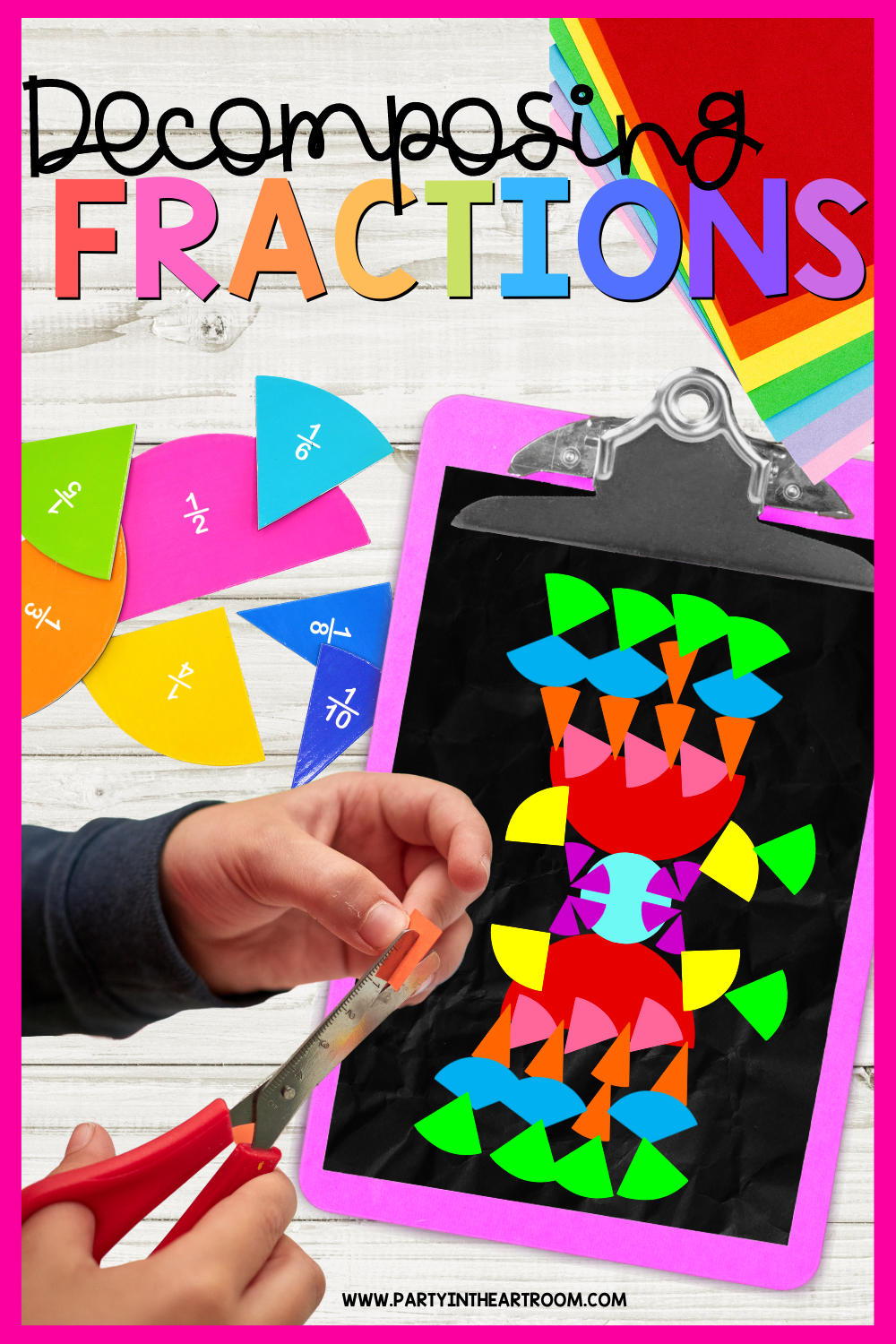 Practice Decomposing Fractions with Art — Party in the Art Room