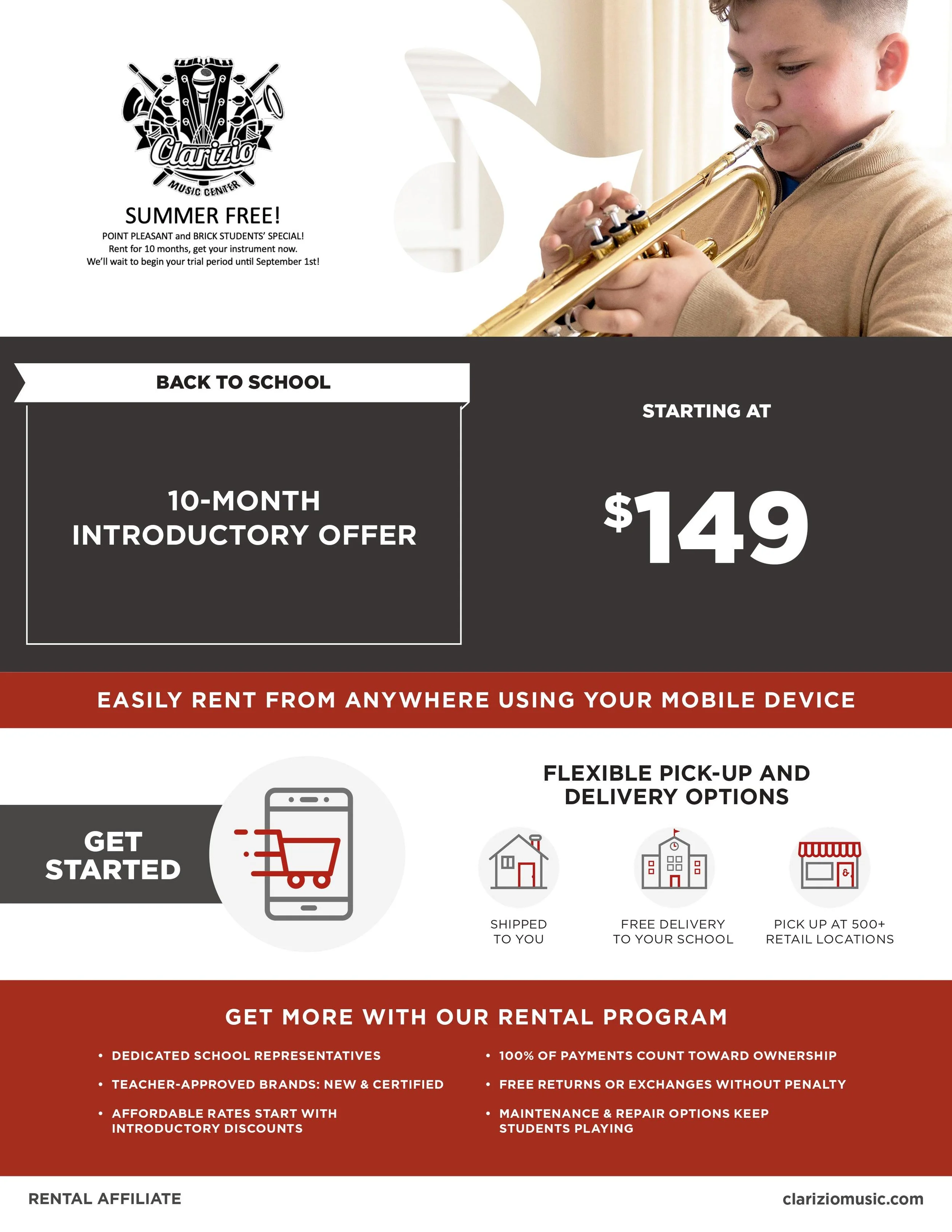 Rentals — Clarizio Music Center