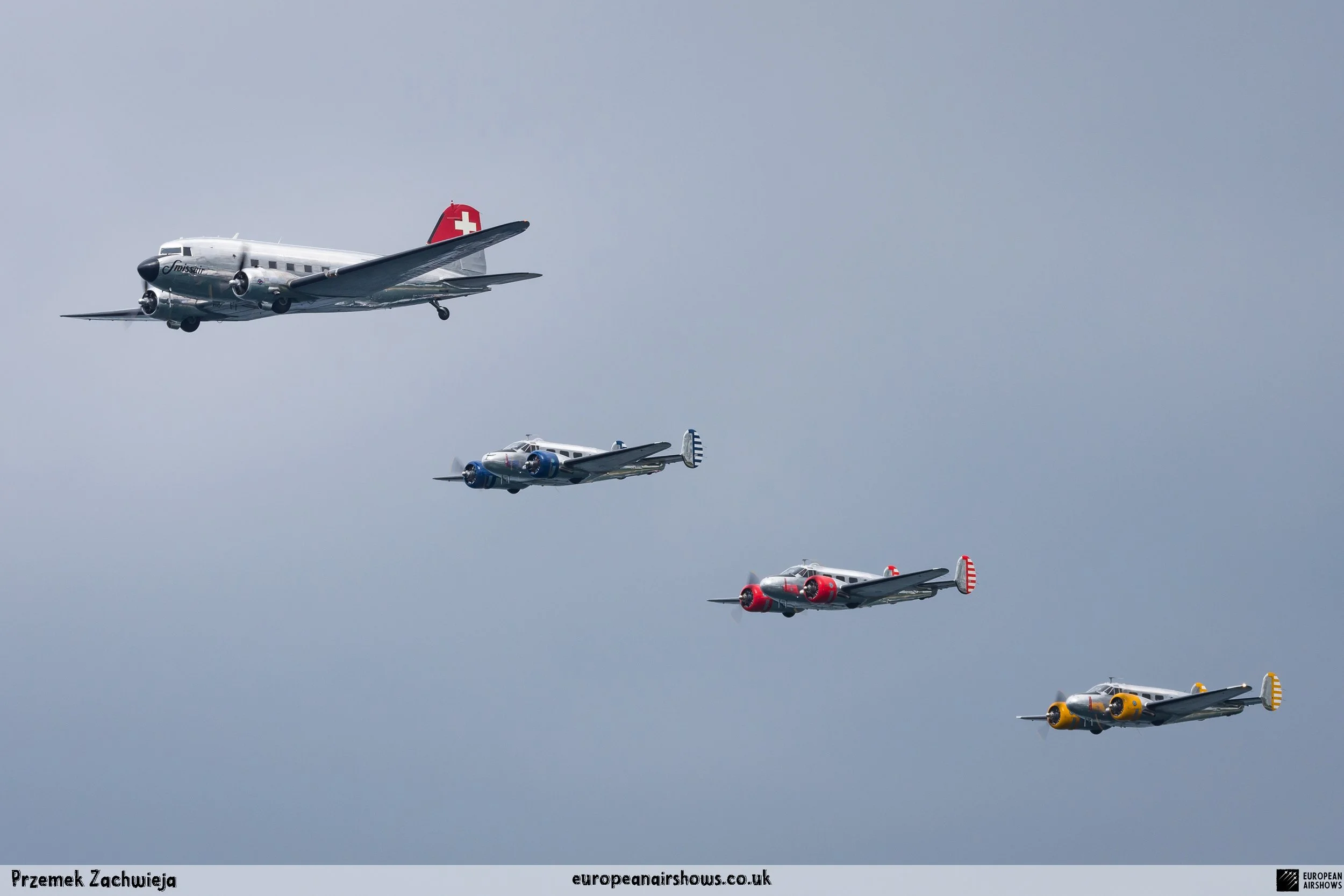 Legendary DC-3 and Beechcraft Model 18s of the Classic Formation to ...
