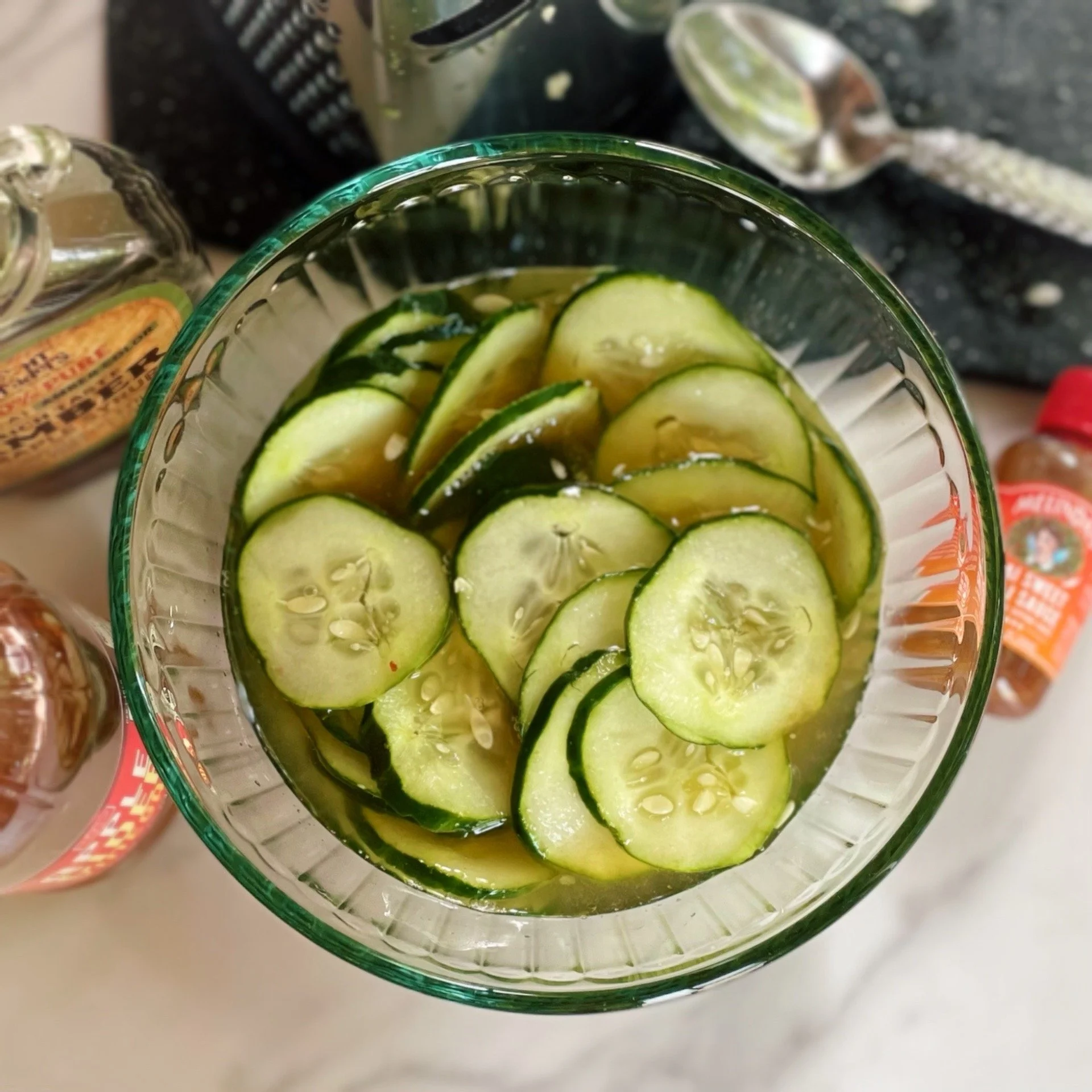 Spicy Quick Pickled Cucumbers — Inspiration Apron
