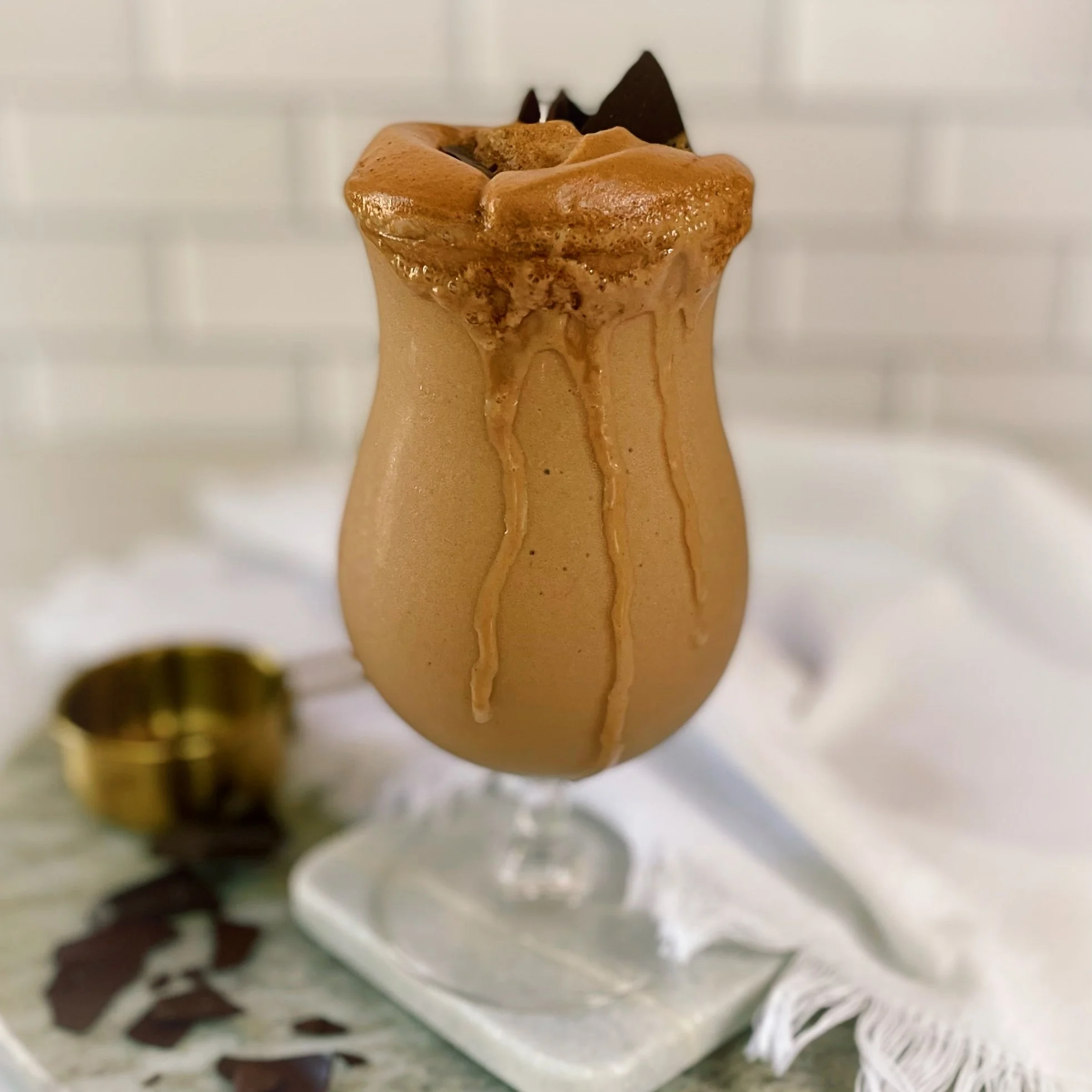 Chocolate Peanut Butter Dalgona Smoothie — Inspiration Apron