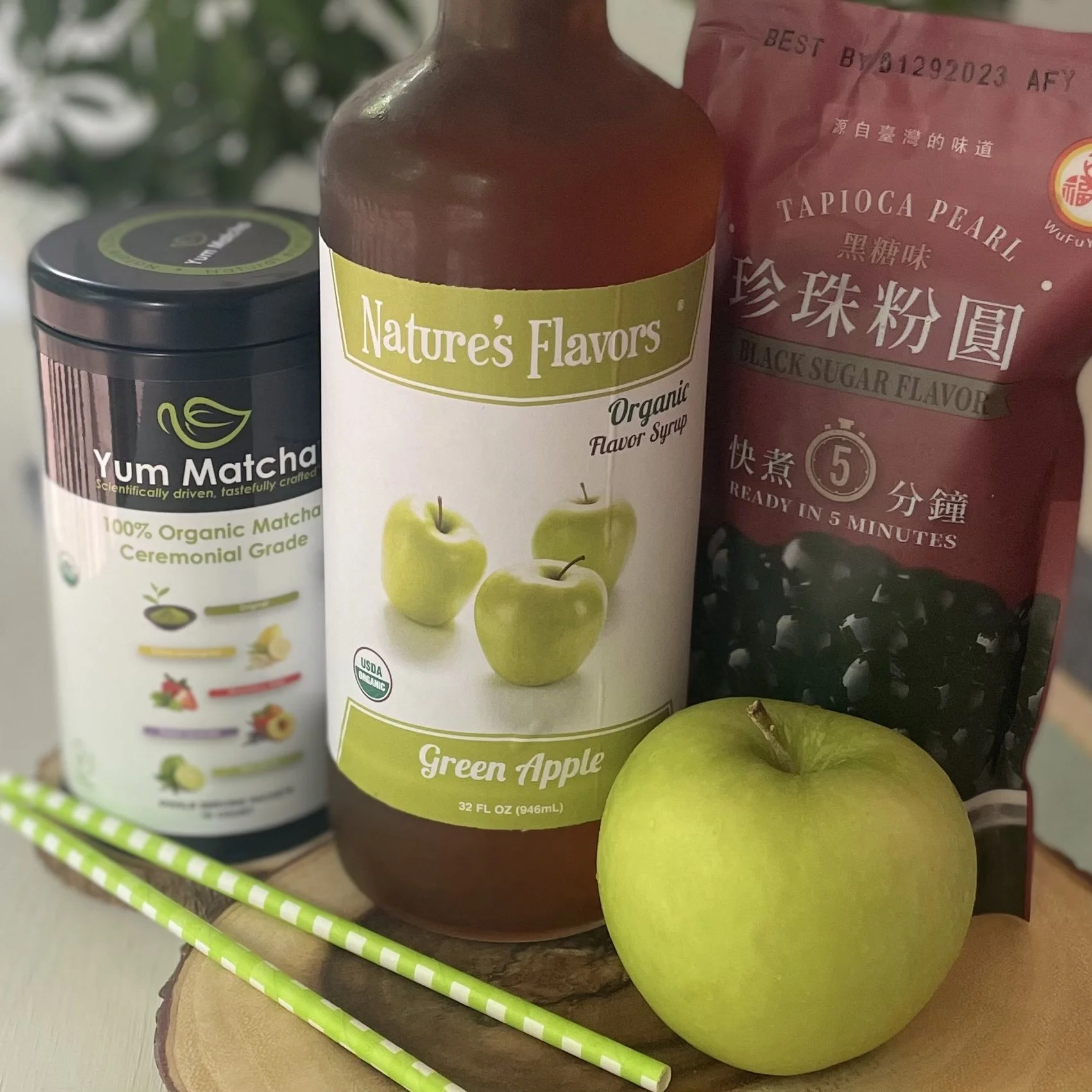 Green Apple Matcha Bubble Tea (Boba) — Inspiration Apron