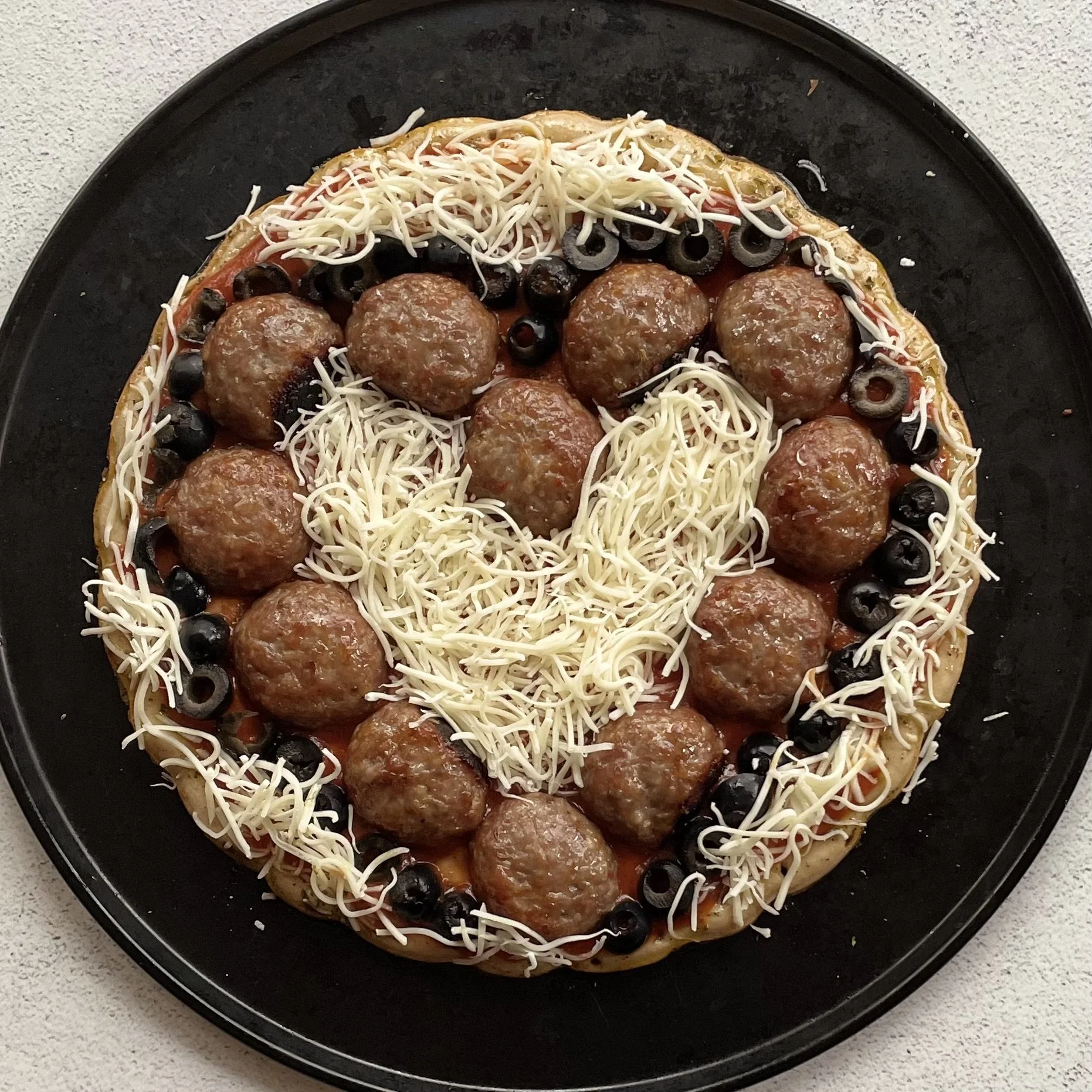 Meatball Heart Pizza — Inspiration Apron