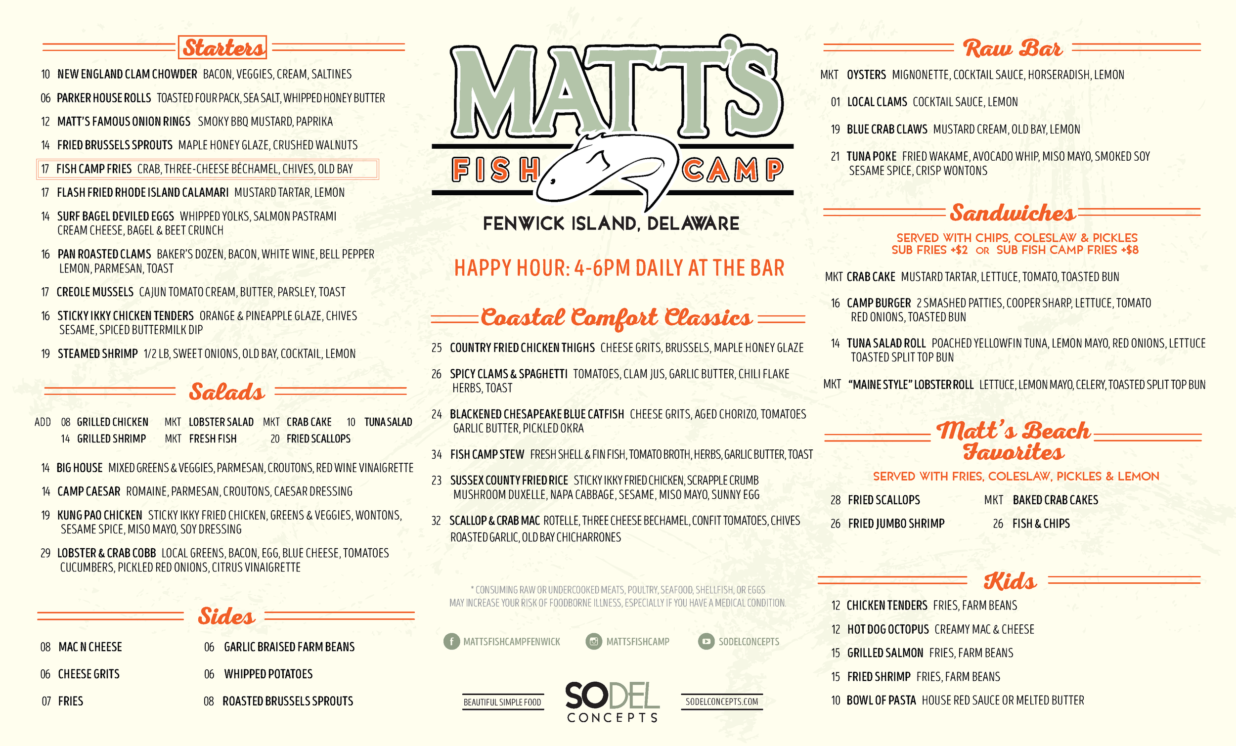 MENU — Matt's Fenwick
