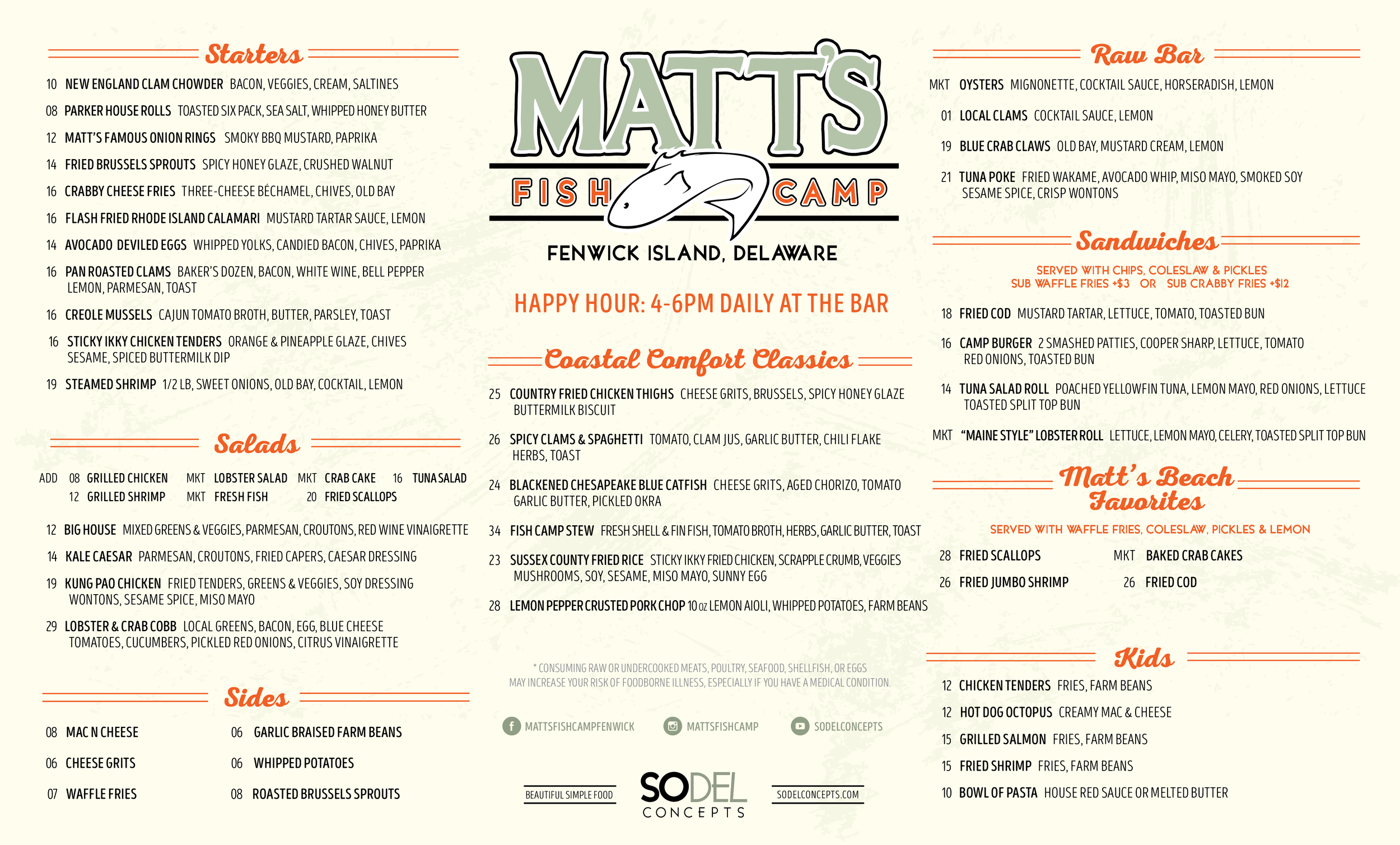 MENU — Matt's Fenwick